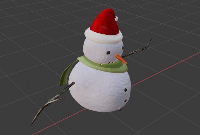 3D model SNOWMAN VR / AR / low-poly | CGTrader