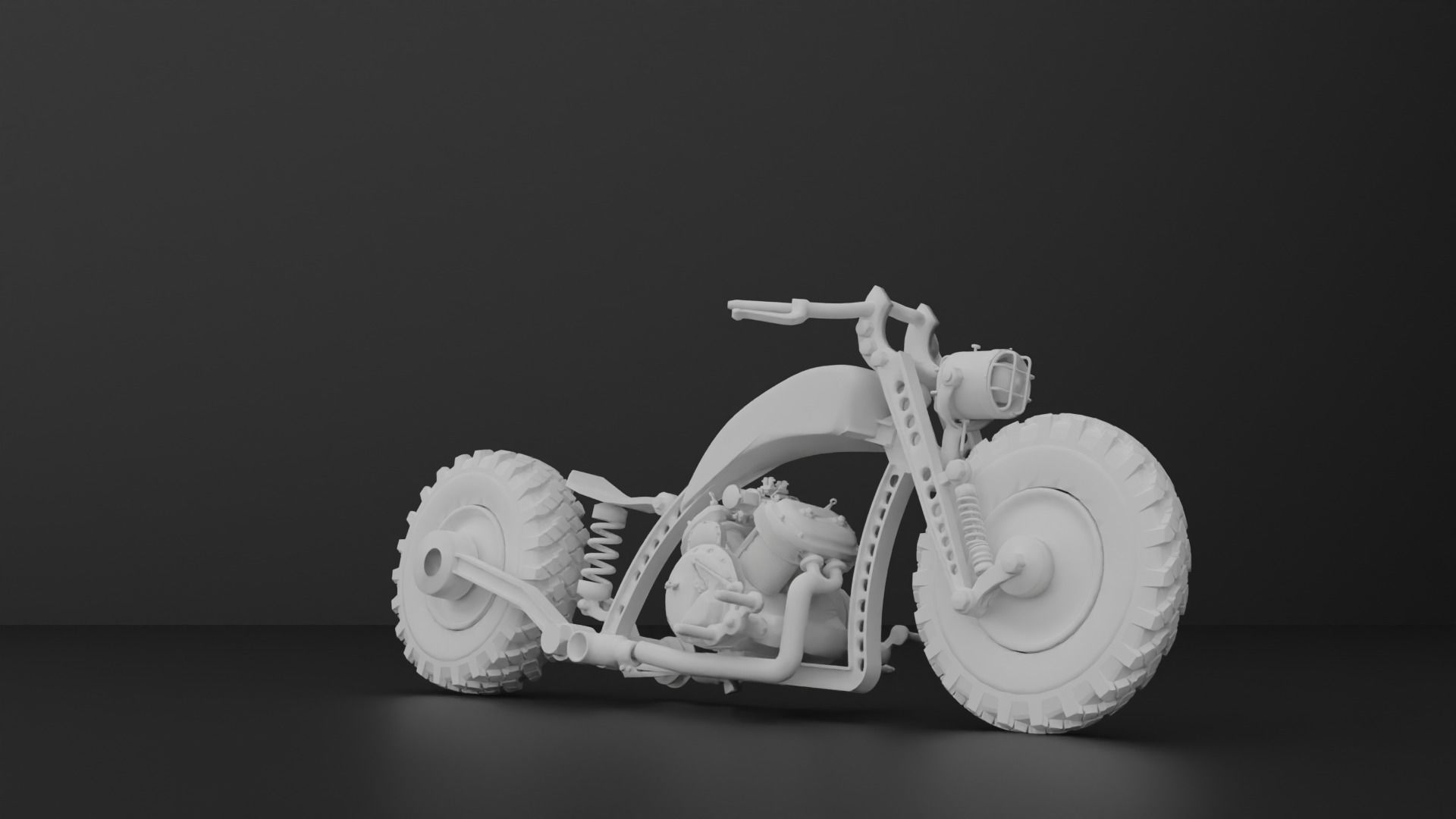 1 to 24 Scale Motorcycle ready to print 3D model 3D printable | CGTrader