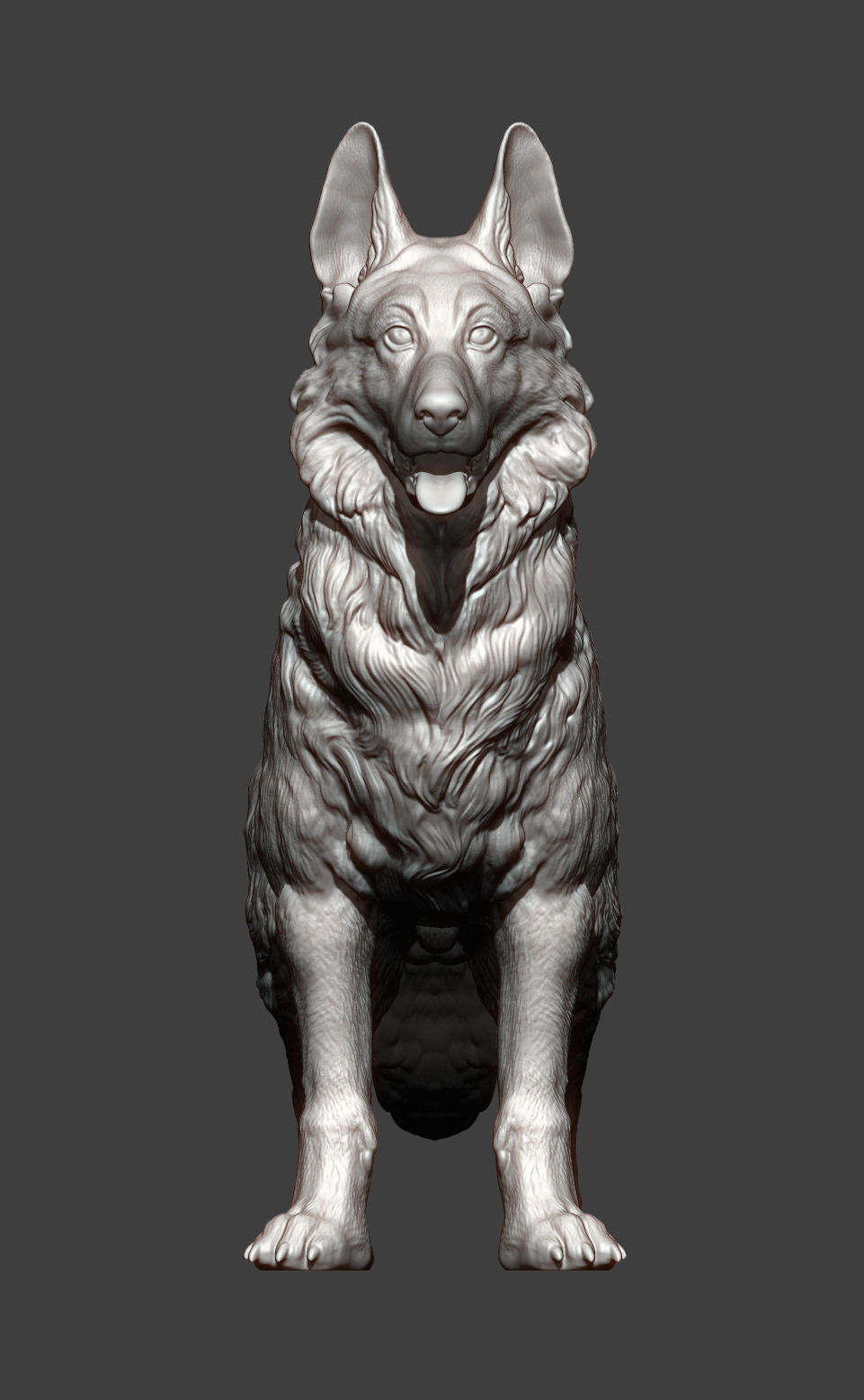 German Shepherd 3D model 3D printable | CGTrader
