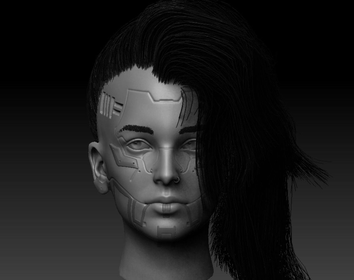 female head 3D model | CGTrader
