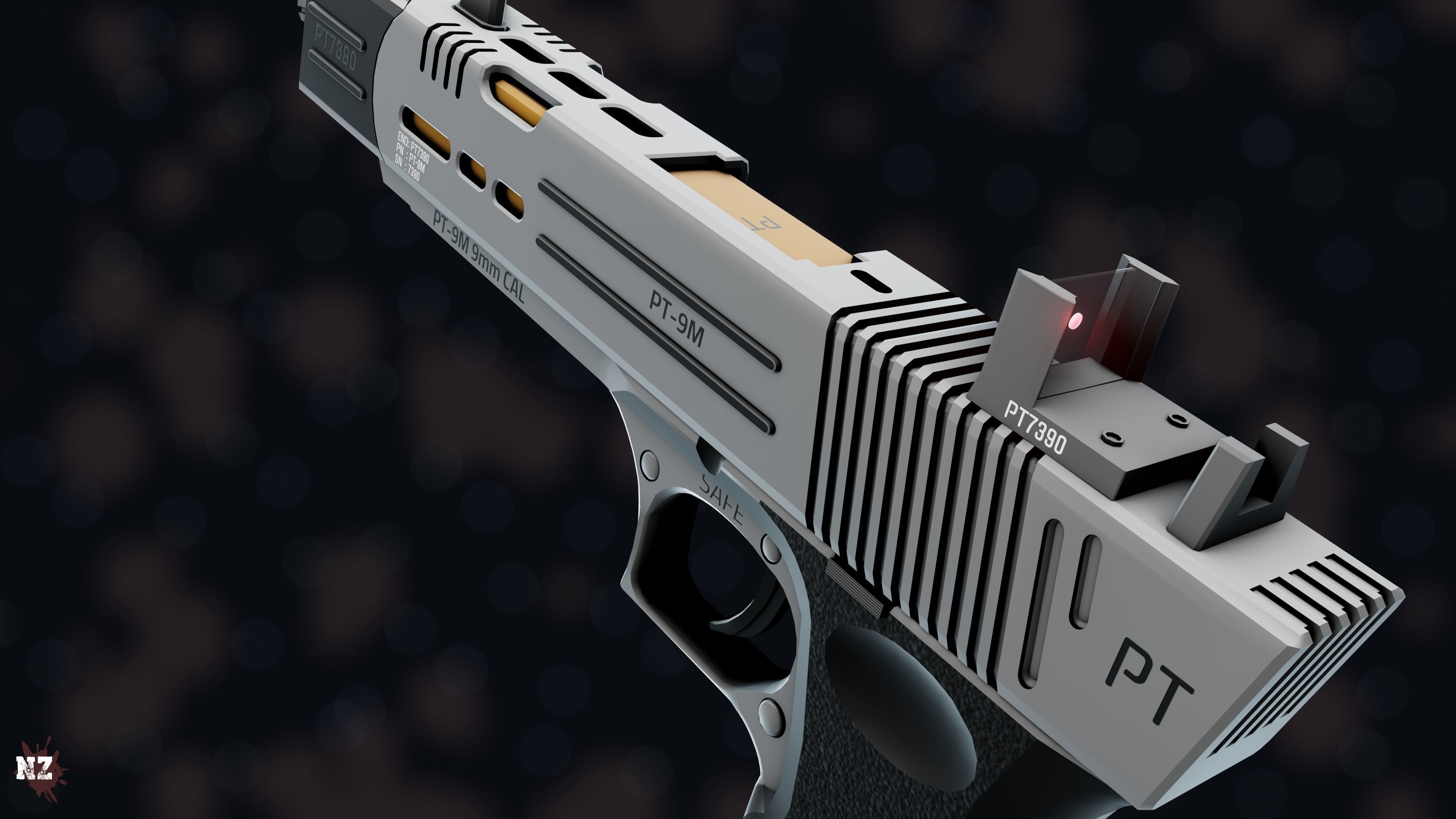 NZ PT-9M Pistol free VR / AR / low-poly 3D model | CGTrader
