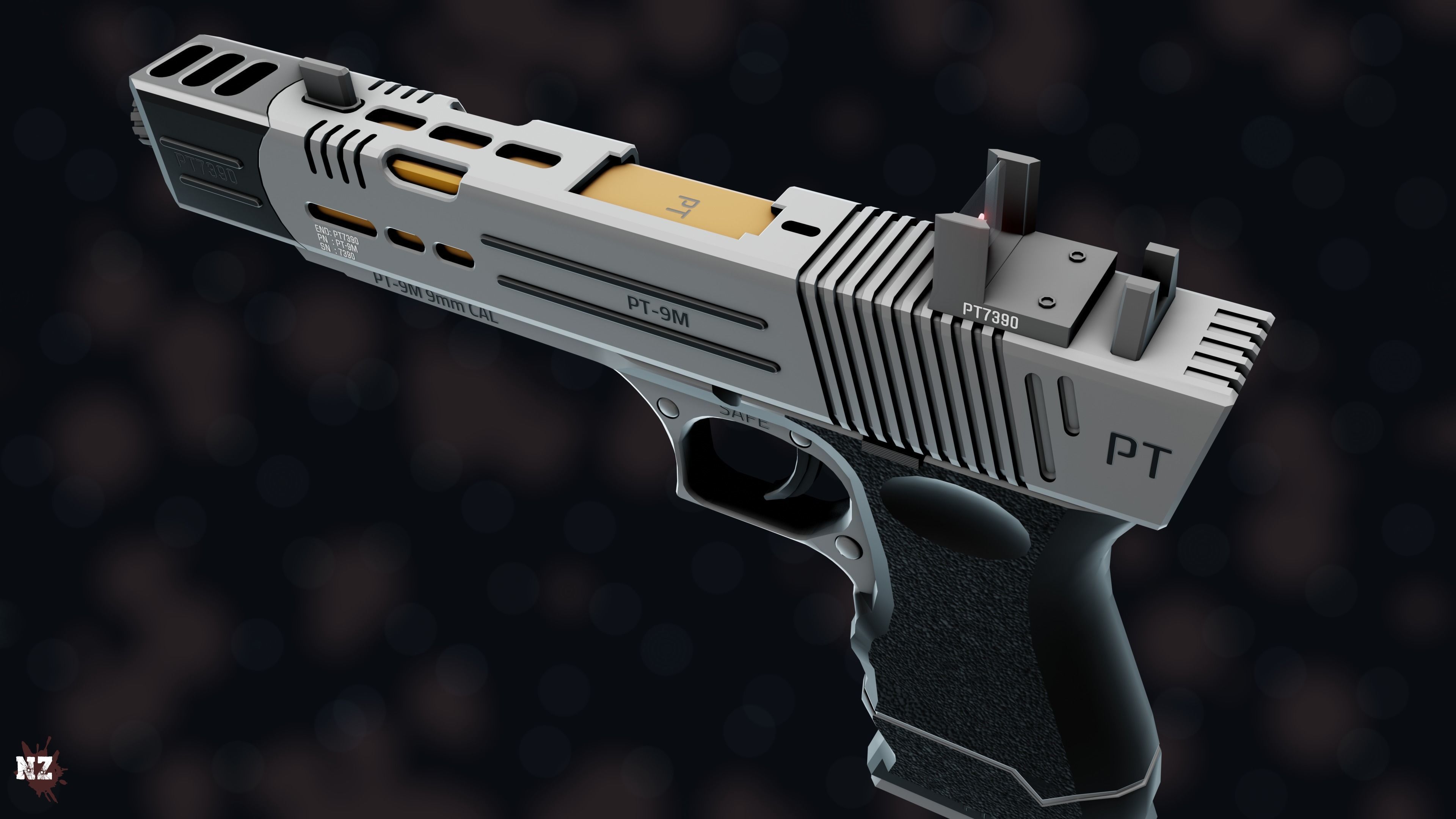 NZ PT-9M Pistol free VR / AR / low-poly 3D model | CGTrader
