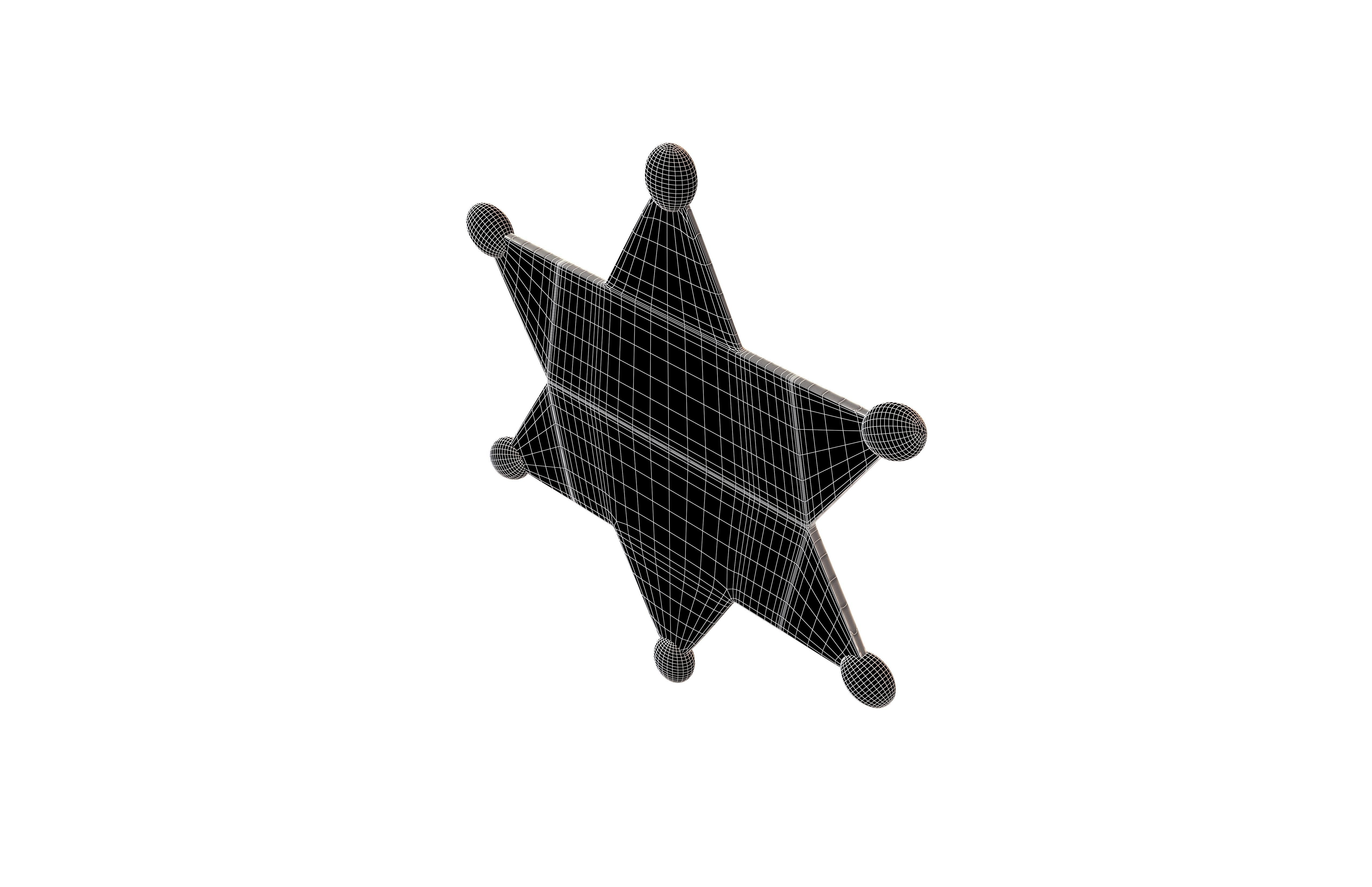 3D model Sheriff Star v1 001 VR / AR / low-poly | CGTrader