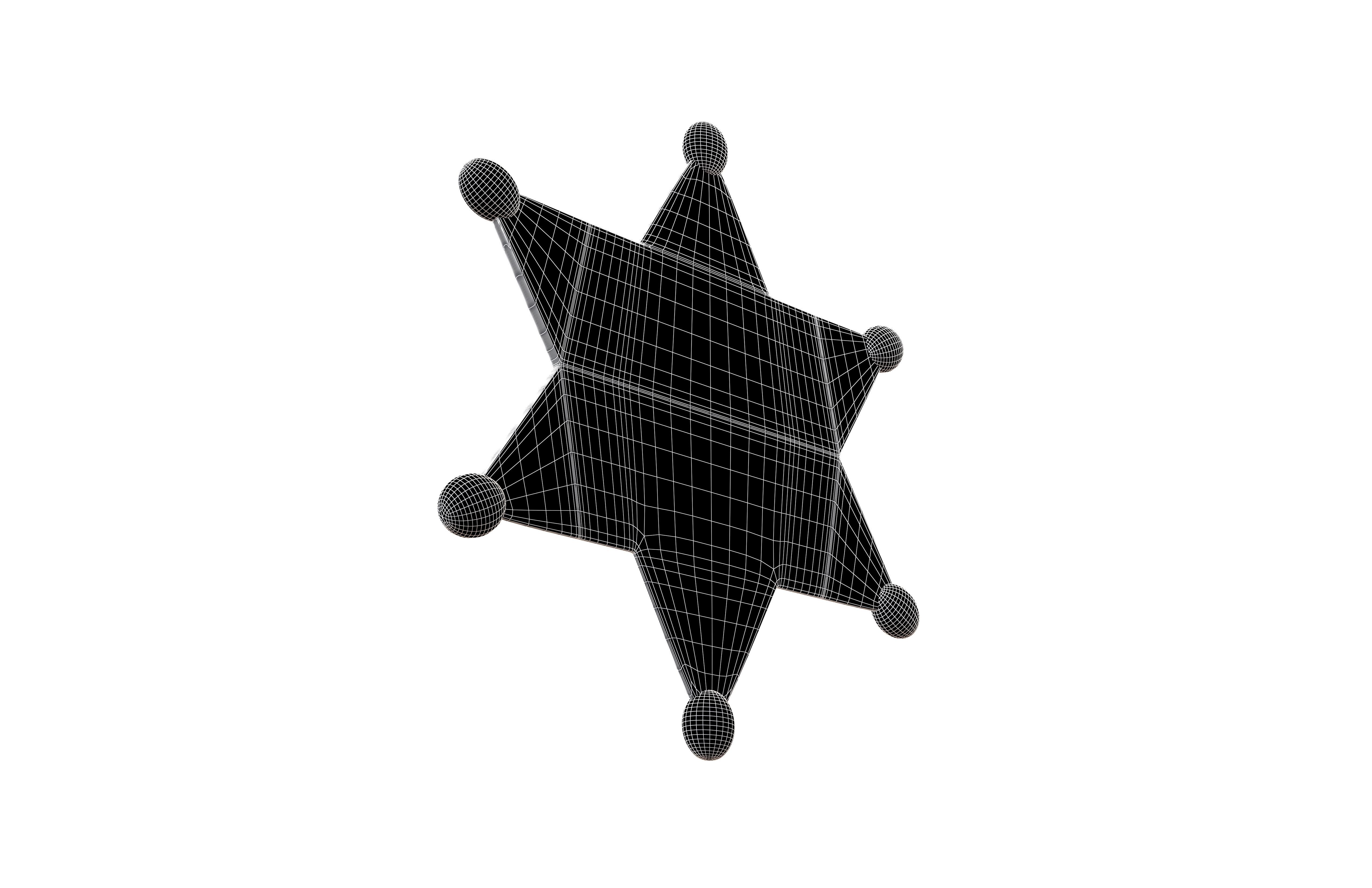 3D model Sheriff Star v1 002 VR / AR / low-poly | CGTrader