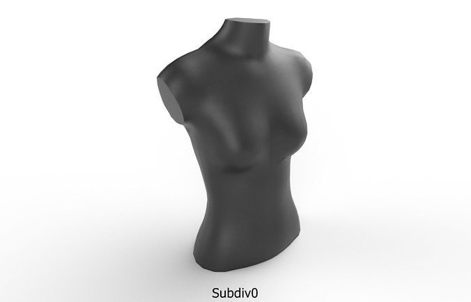 3D model Mannequin Female Torso M02 VR / AR / low-poly | CGTrader
