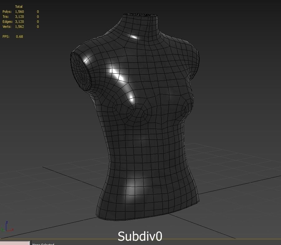 3D model Mannequin Female Torso M02 VR / AR / low-poly | CGTrader