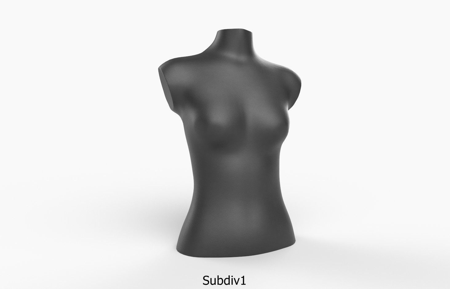 3D model Mannequin Female Torso M02 VR / AR / low-poly | CGTrader