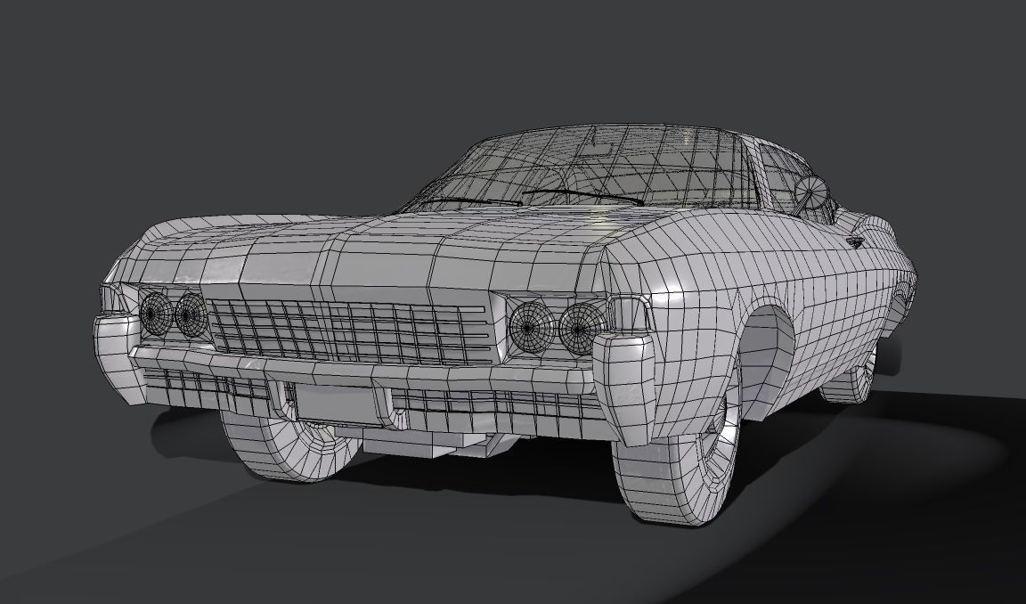 3D model Chevrolet Impala 67 VR / AR / low-poly | CGTrader
