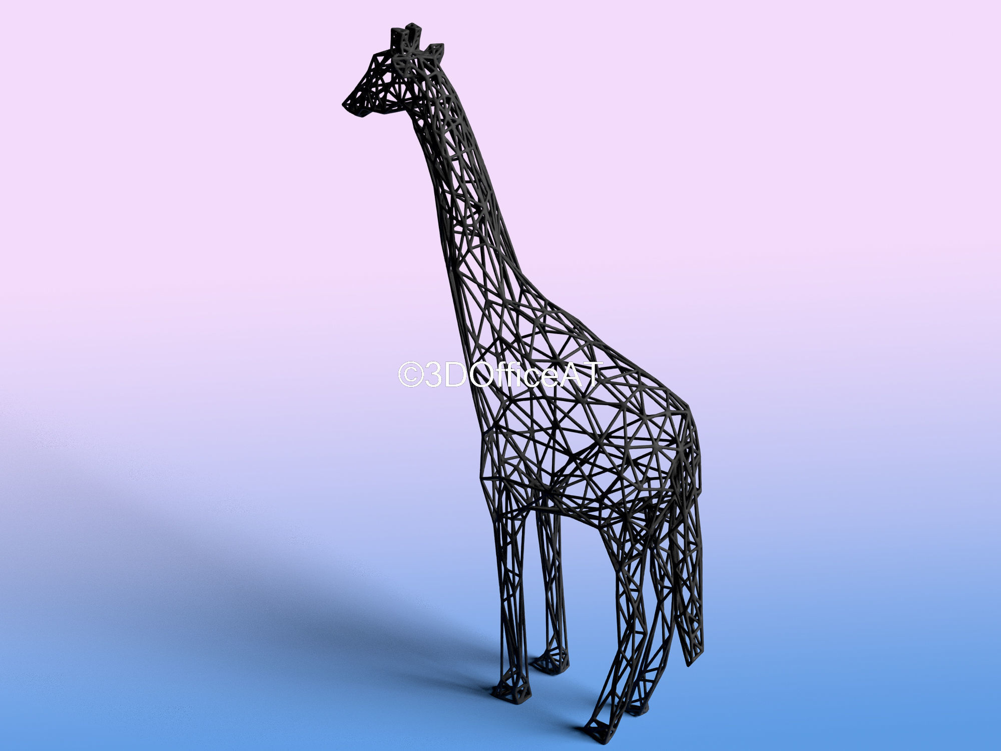 Giraffe Wire Frame Art - Resin Printing free 3D model 3D printable ...