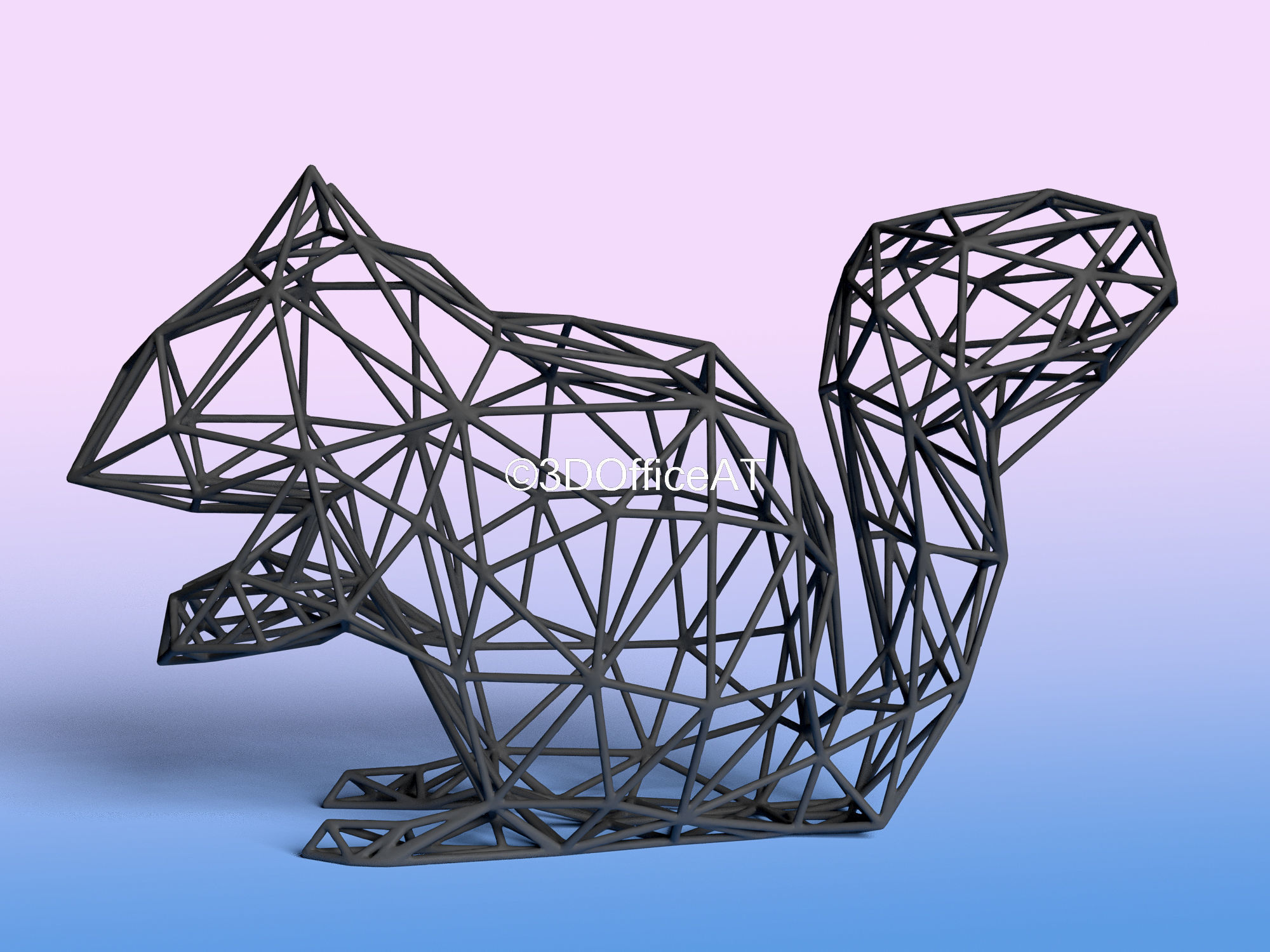 Squirrel Wire Art - Resin Printable 3D model 3D printable | CGTrader