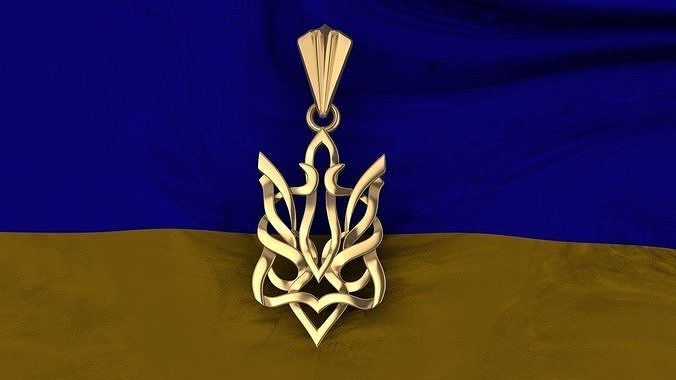 Ukrainian Trident 3D model 3D printable | CGTrader
