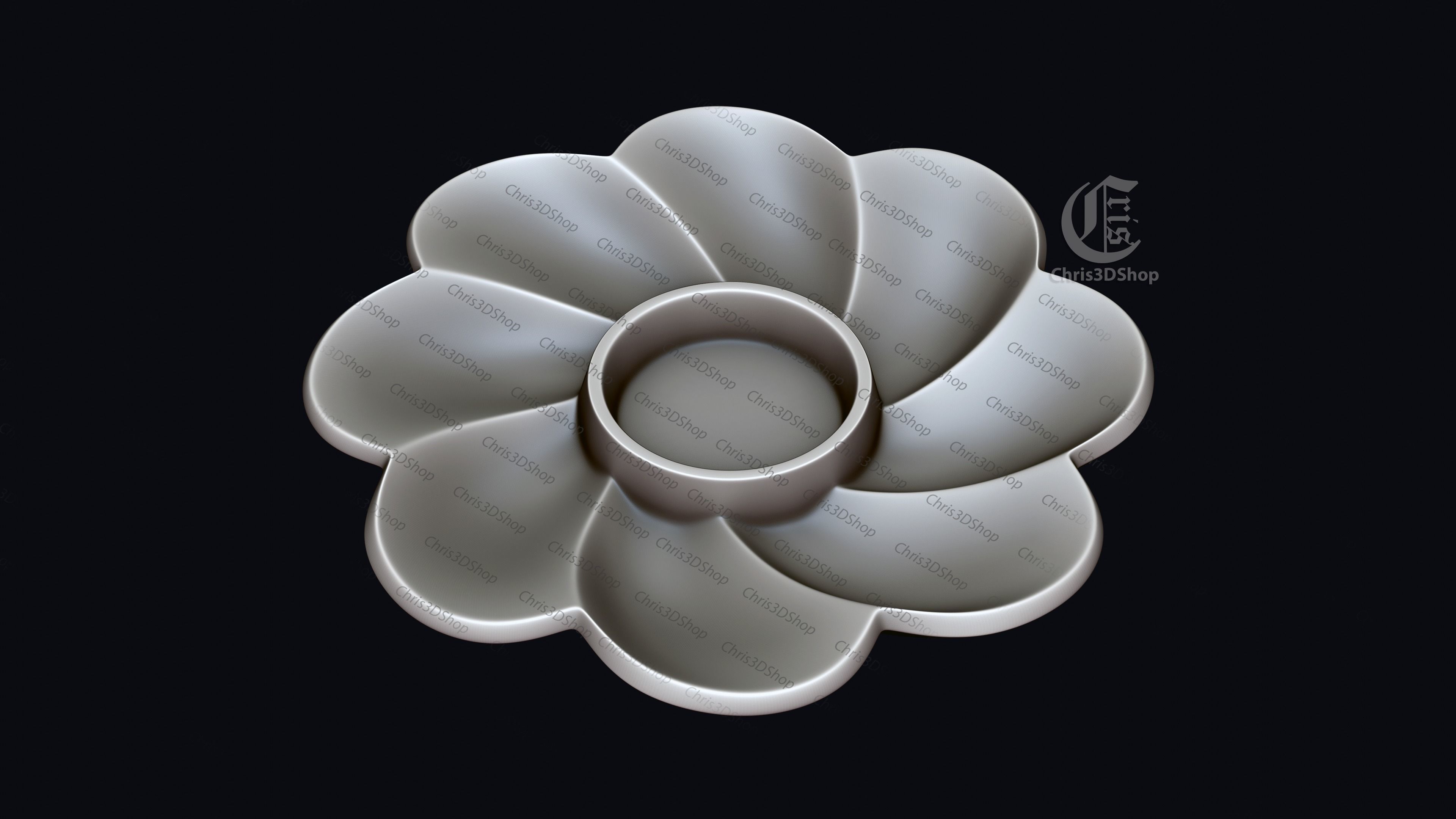 Flower Tray V5 - 3D STL Model for CNC Routers 3D model 3D printable ...