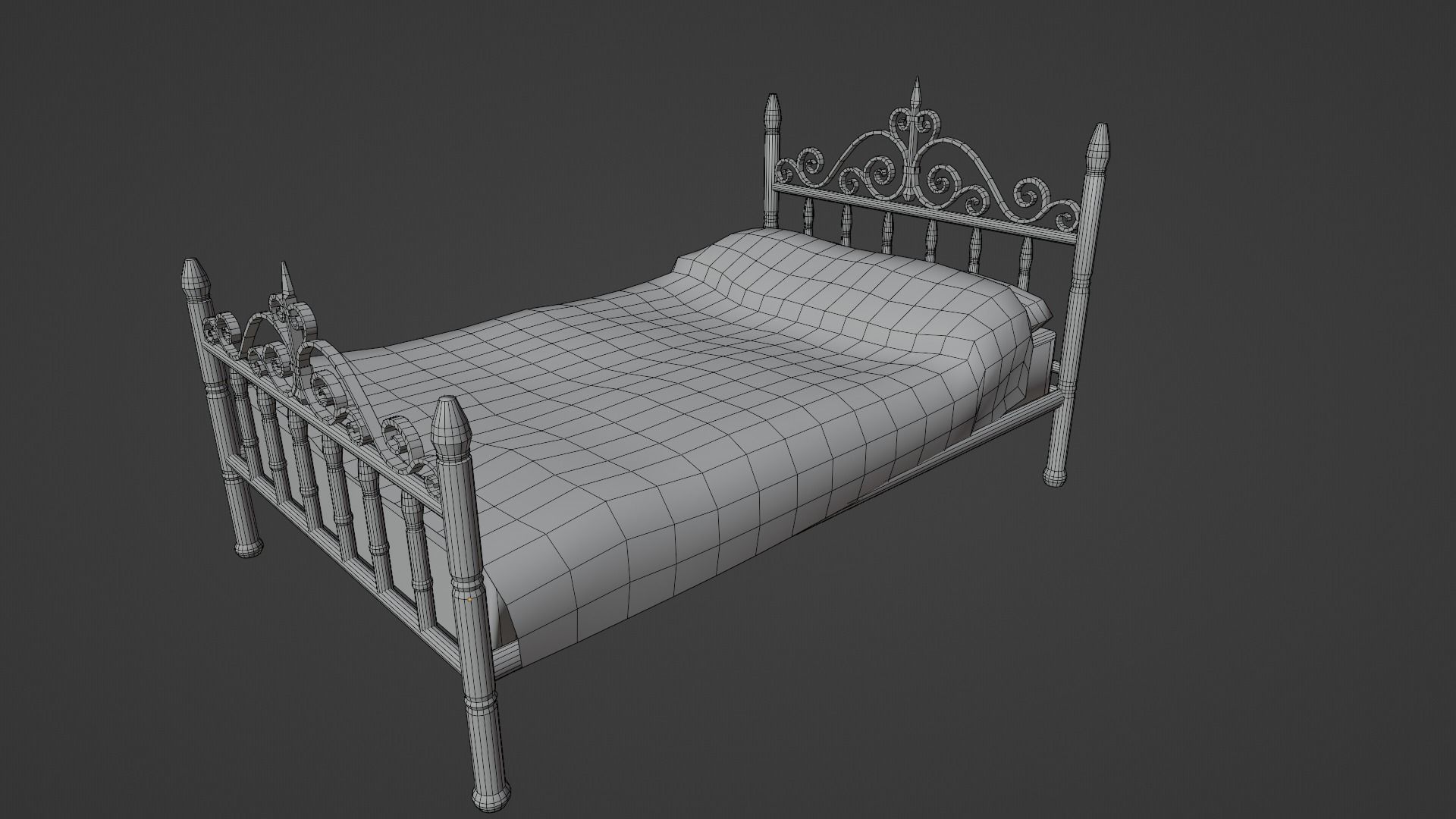 Iron Bed free VR / AR / low-poly 3D model | CGTrader