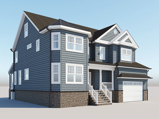 American house 3D model | CGTrader