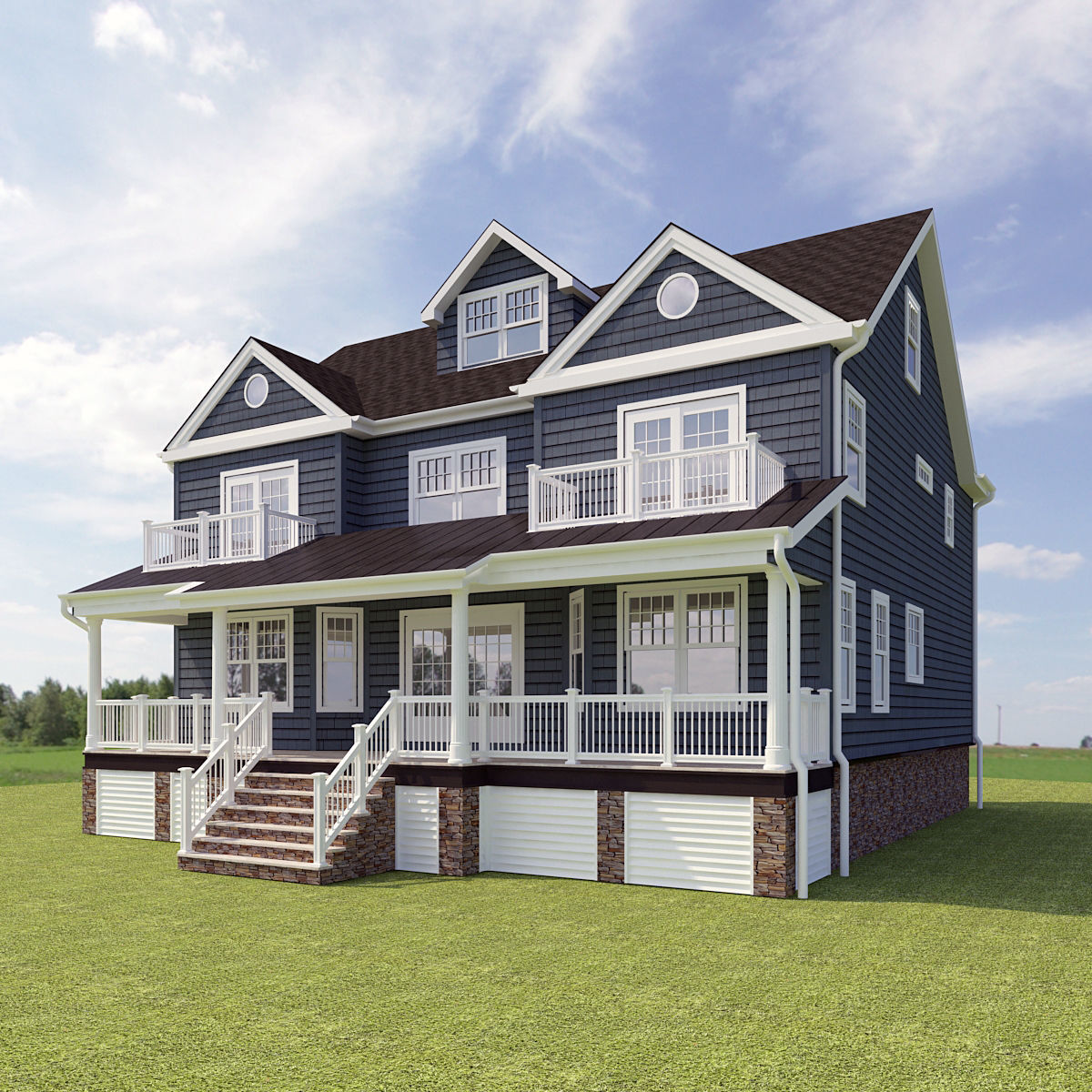 American house 3D model | CGTrader