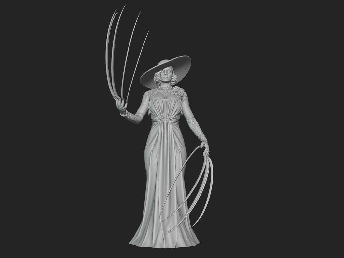 Lady Dimitrescu 3D model 3D printable | CGTrader