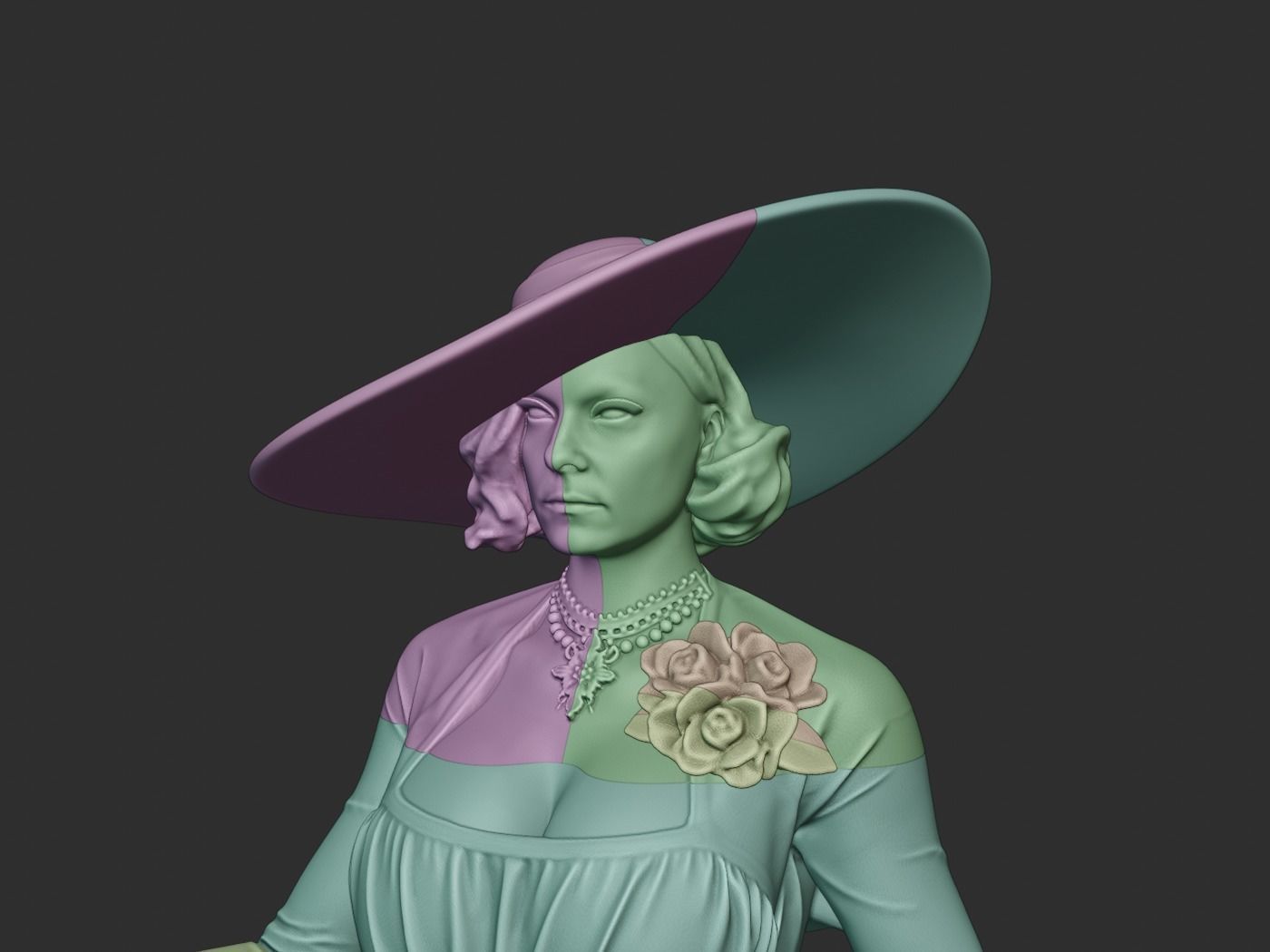 Lady Dimitrescu 3D model 3D printable | CGTrader