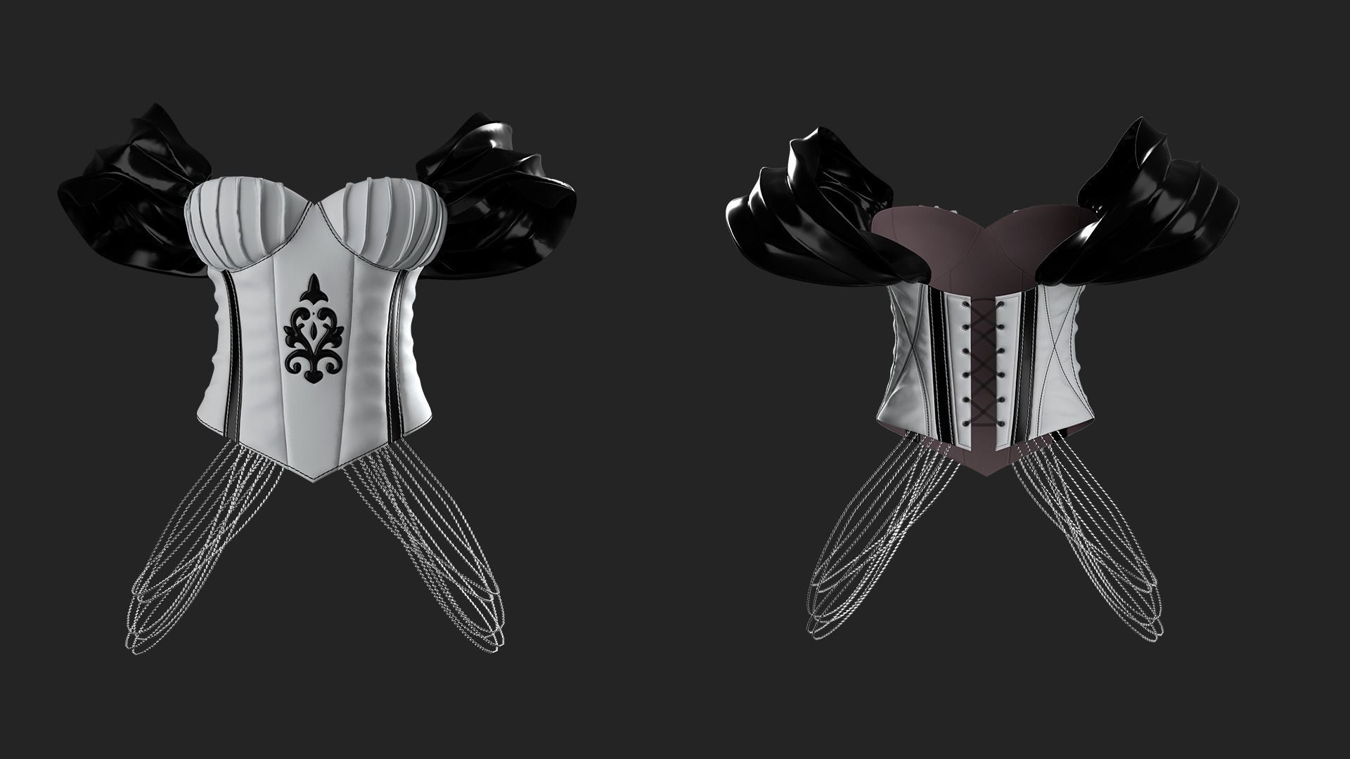 Female Corset Marvelous Designer 3D model | CGTrader