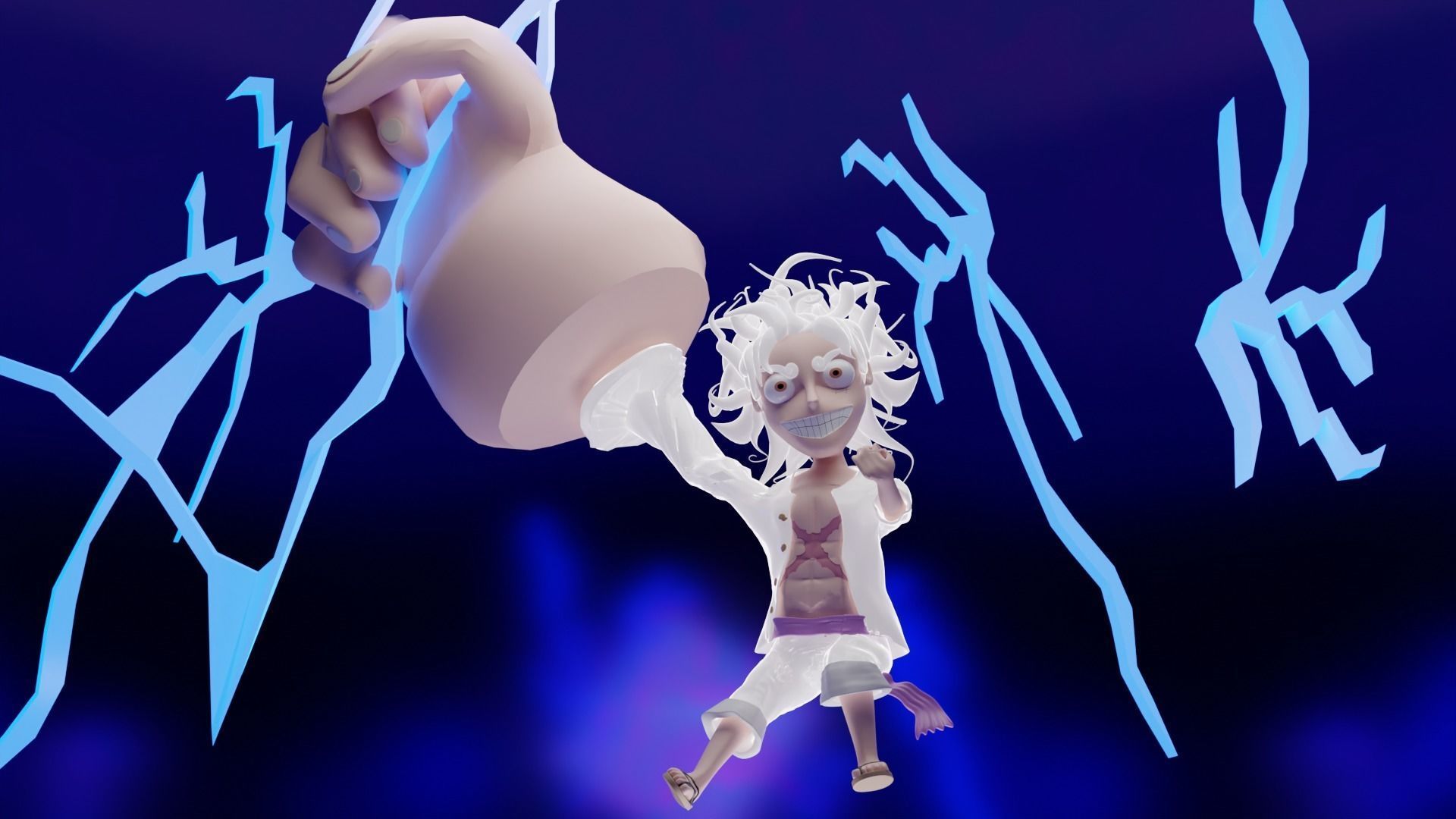 3D model Chibi Luffy Gear 5 VR / AR / low-poly | CGTrader