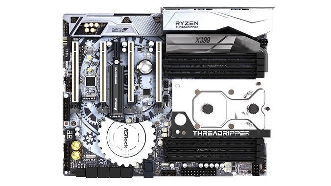 ASROCK X399 Taichi Motherboard 3D model | CGTrader