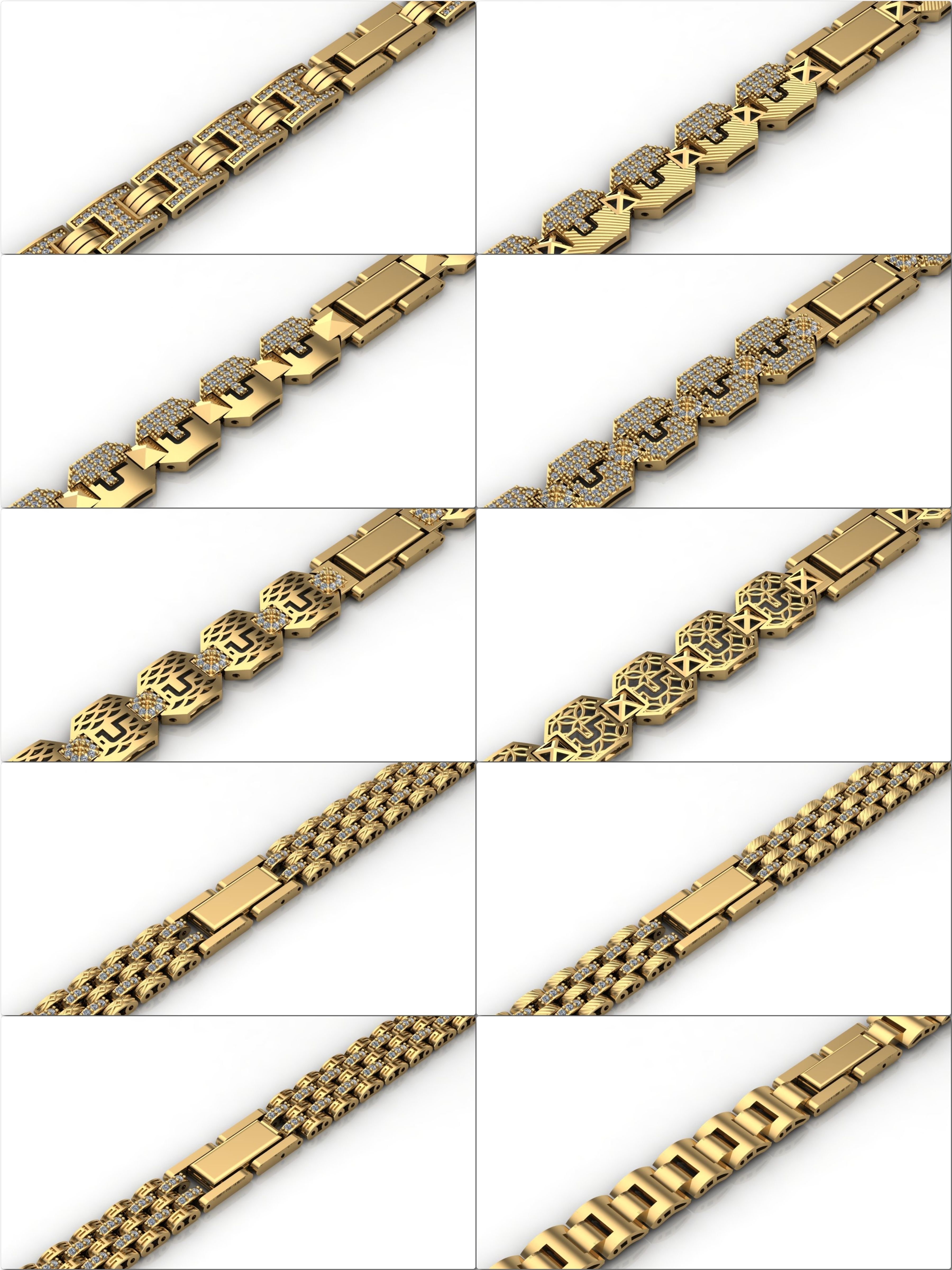 70 Model Womens Bracelet Gents Bracelets Mens Bracelets Bangles 3D ...