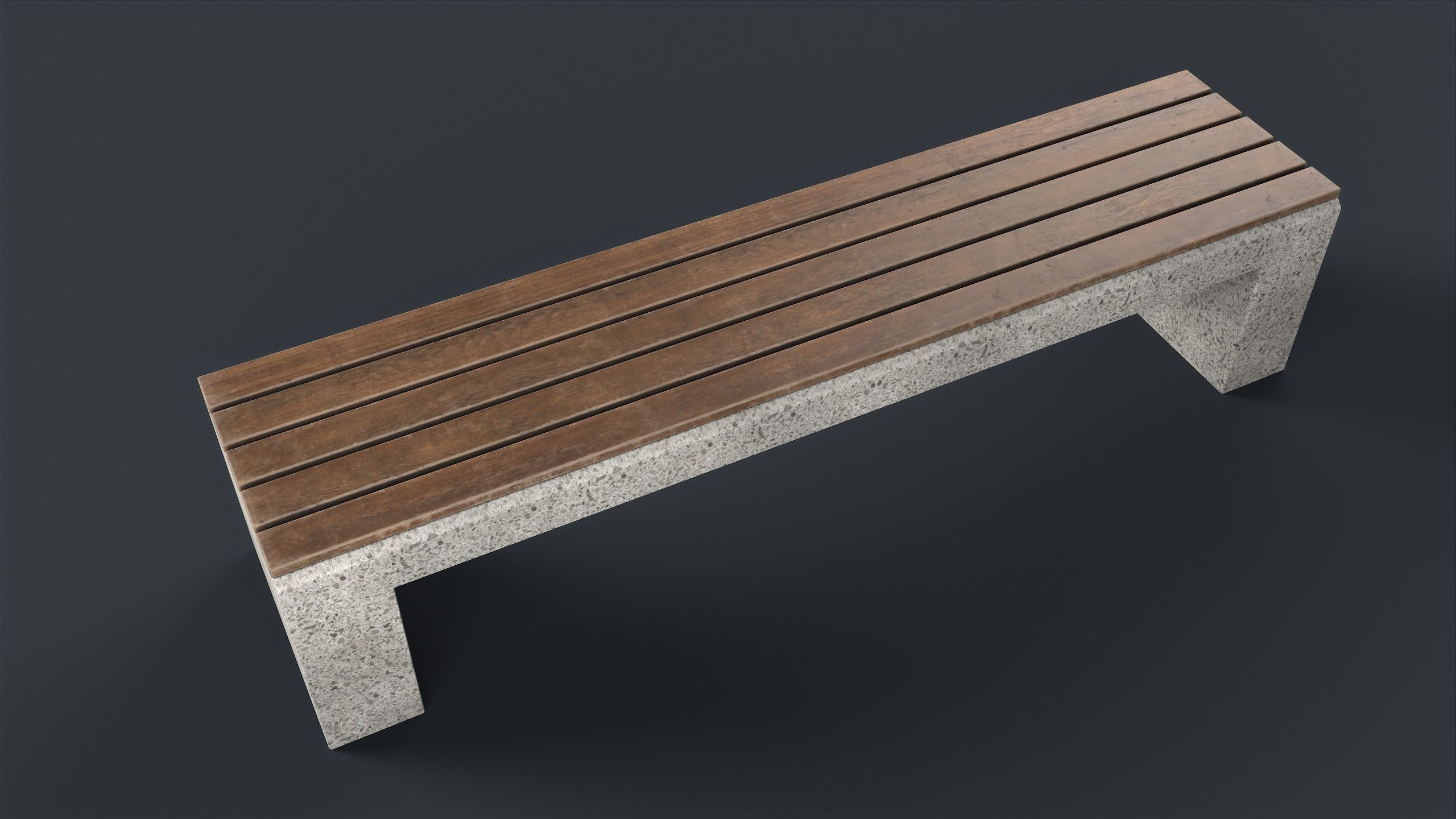 3D model Modern Outdoor Bench 73 PBR Game Ready VR / AR / low-poly ...