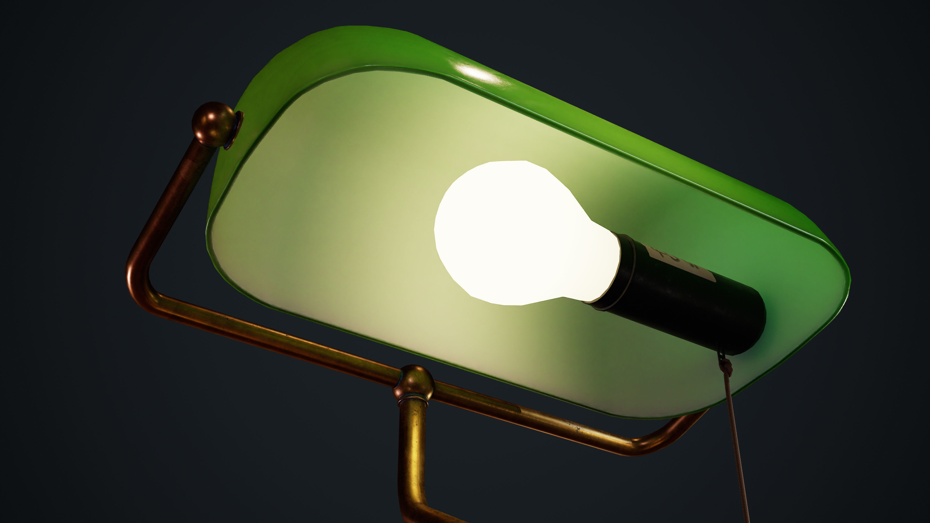 3D model Old Bankers Lamp VR / AR / low-poly | CGTrader
