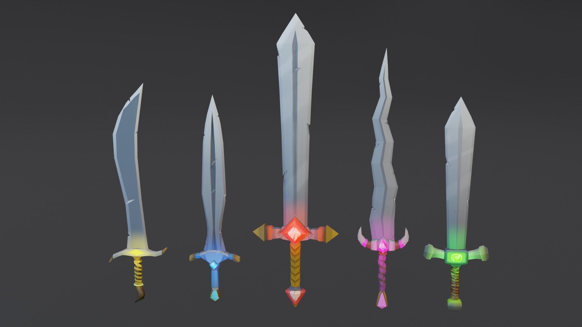 3D model Game ready Swords mini pack VR / AR / low-poly | CGTrader