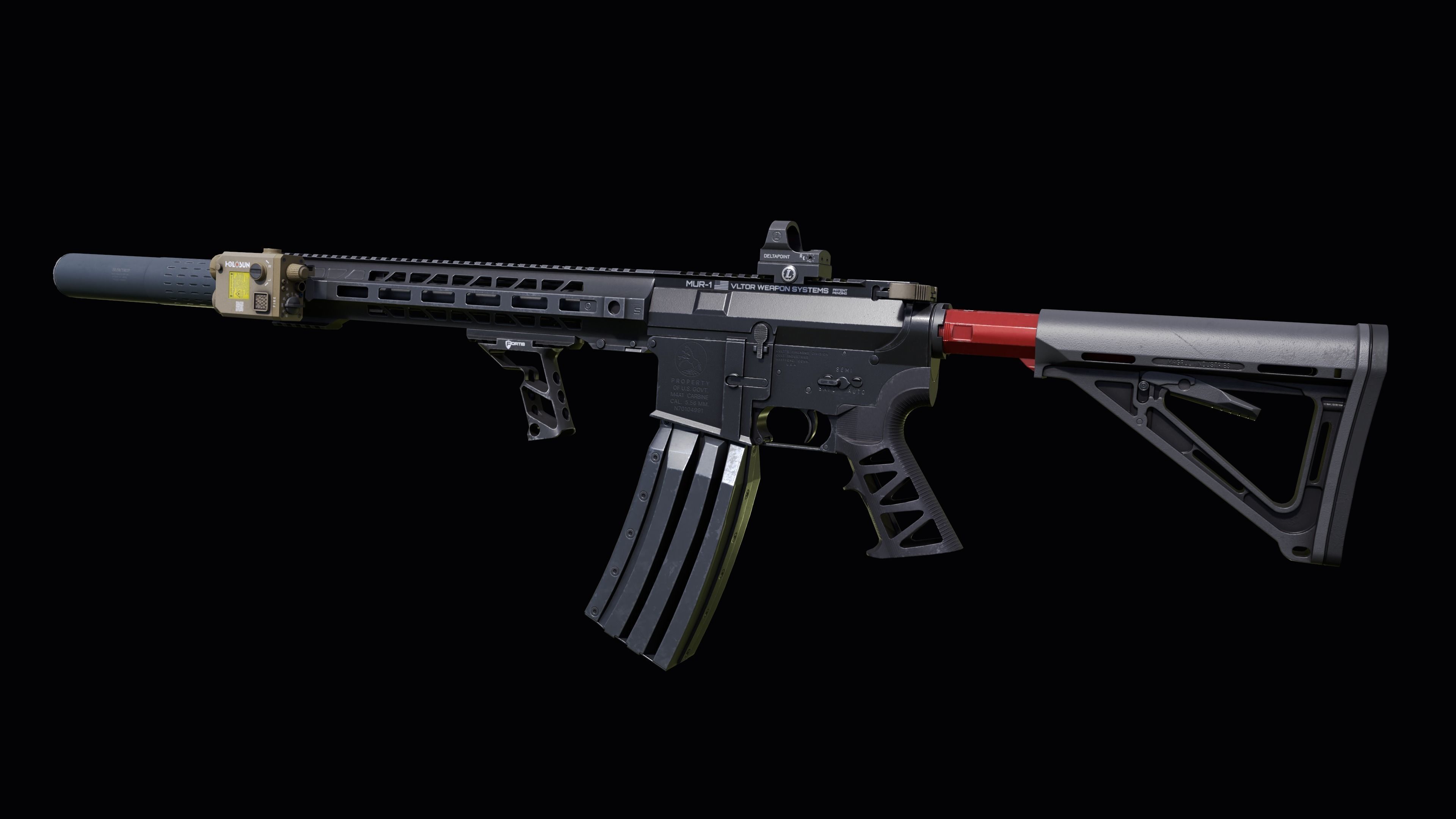 3D model Custom Colt M4A1 assault rifle VR / AR / low-poly | CGTrader