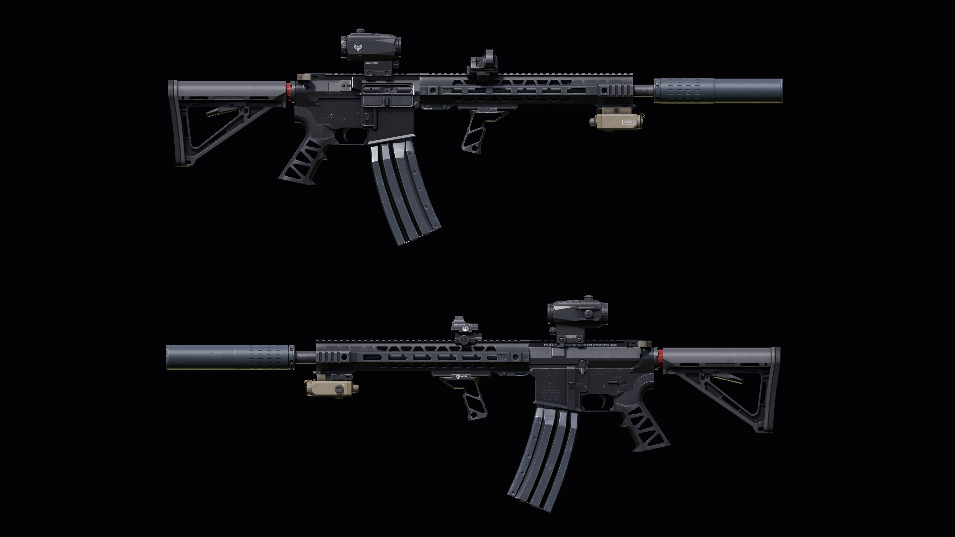 3D model Custom Colt M4A1 assault rifle VR / AR / low-poly | CGTrader