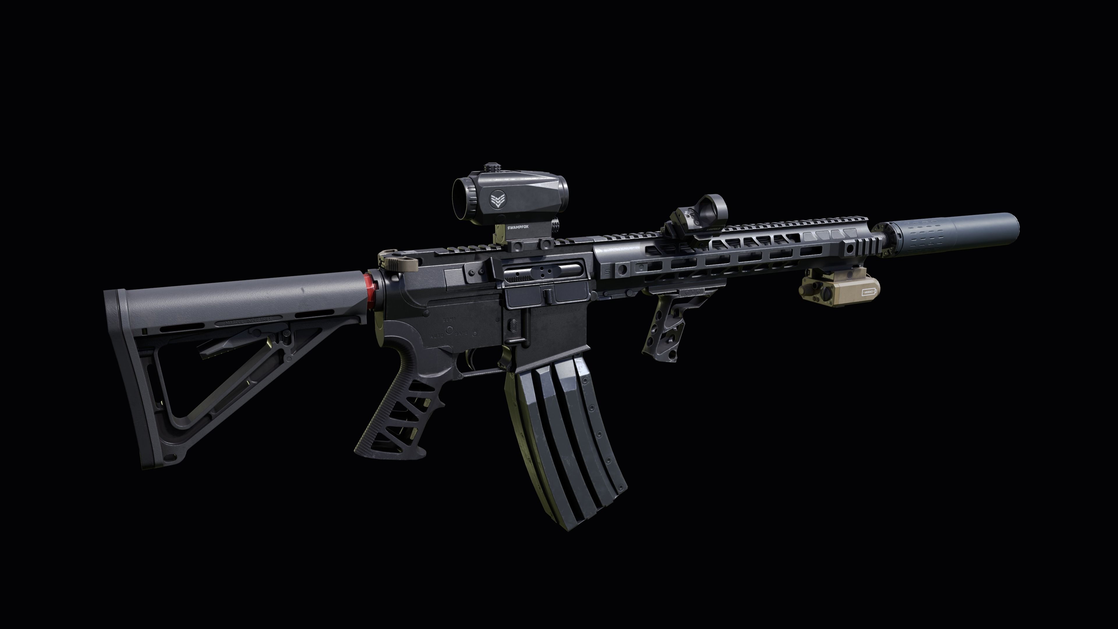 3D model Custom Colt M4A1 assault rifle VR / AR / low-poly | CGTrader