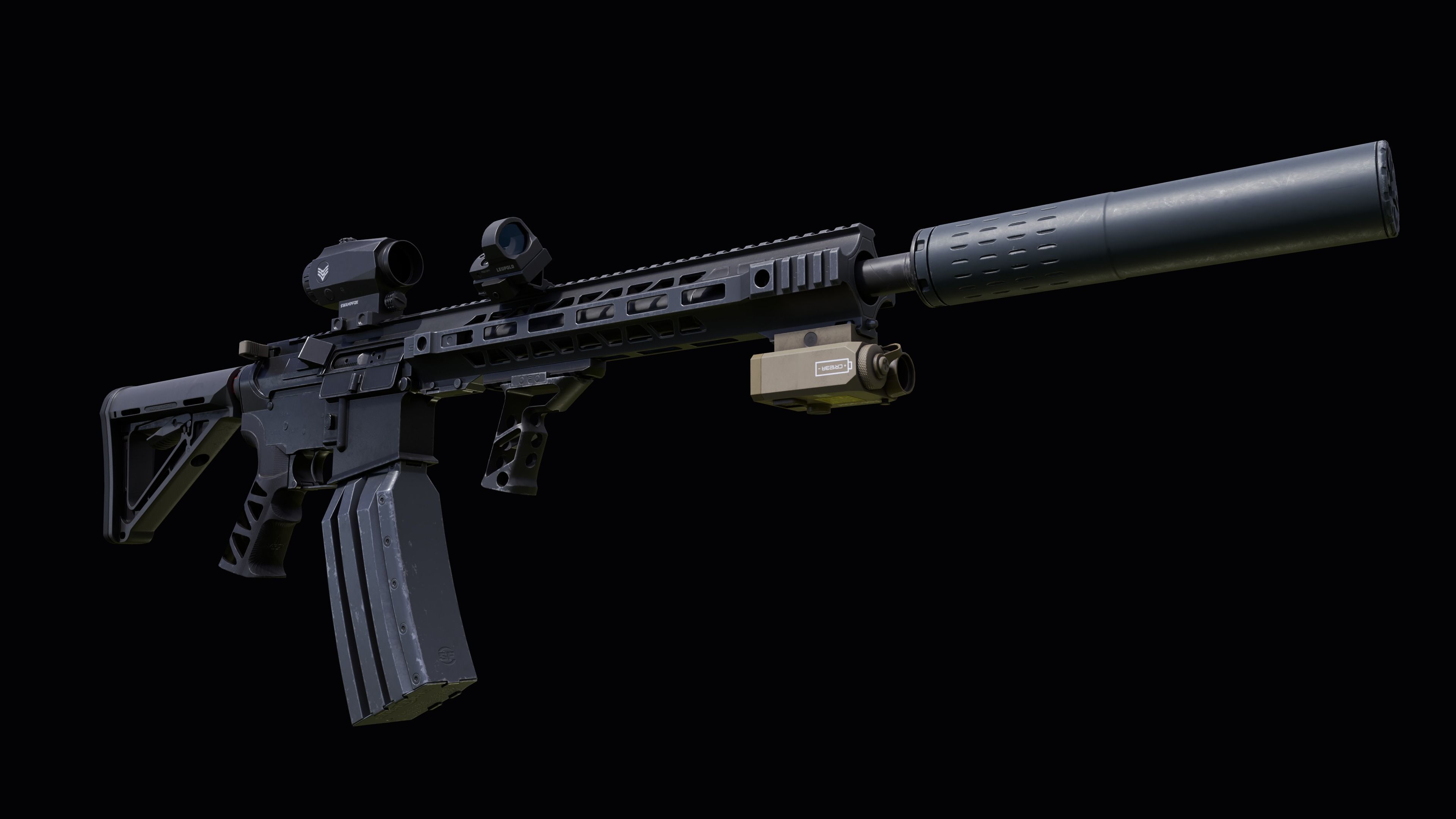 3D model Custom Colt M4A1 assault rifle VR / AR / low-poly | CGTrader