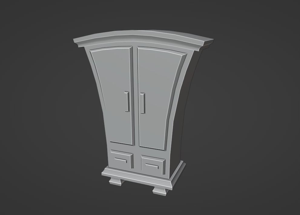 3D model Wardrobe Cartoon Style VR / AR / low-poly | CGTrader