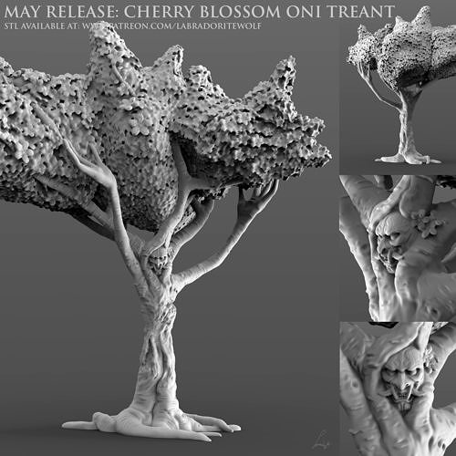 Cherry Blossom Oni Treant 3D model 3D printable | CGTrader