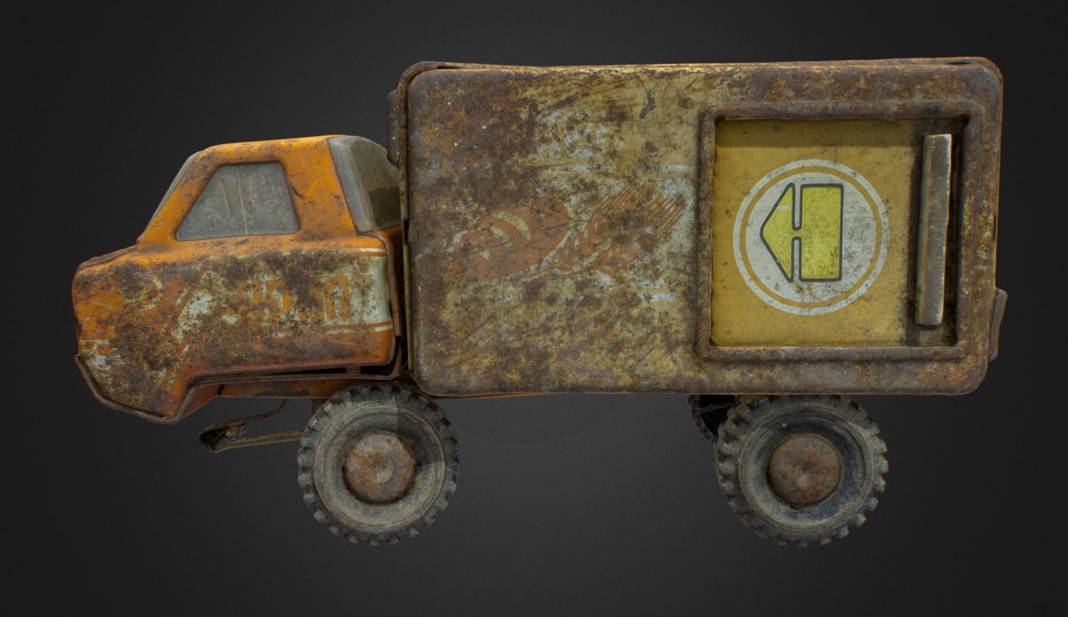 Old USSR Soviet Metal Toy Car URAL BREAD 3D model | CGTrader