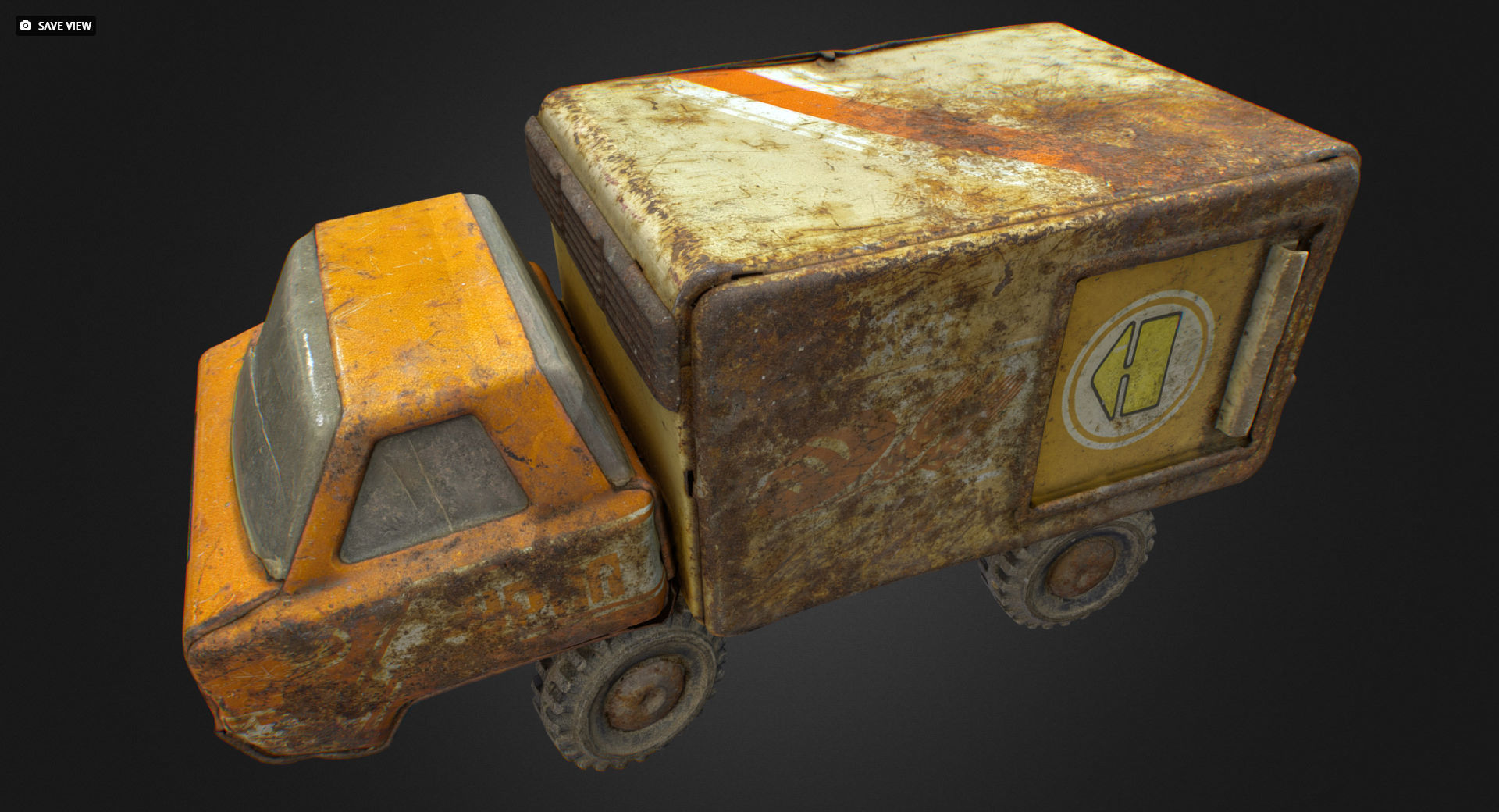 Old USSR Soviet Metal Toy Car URAL BREAD 3D model | CGTrader