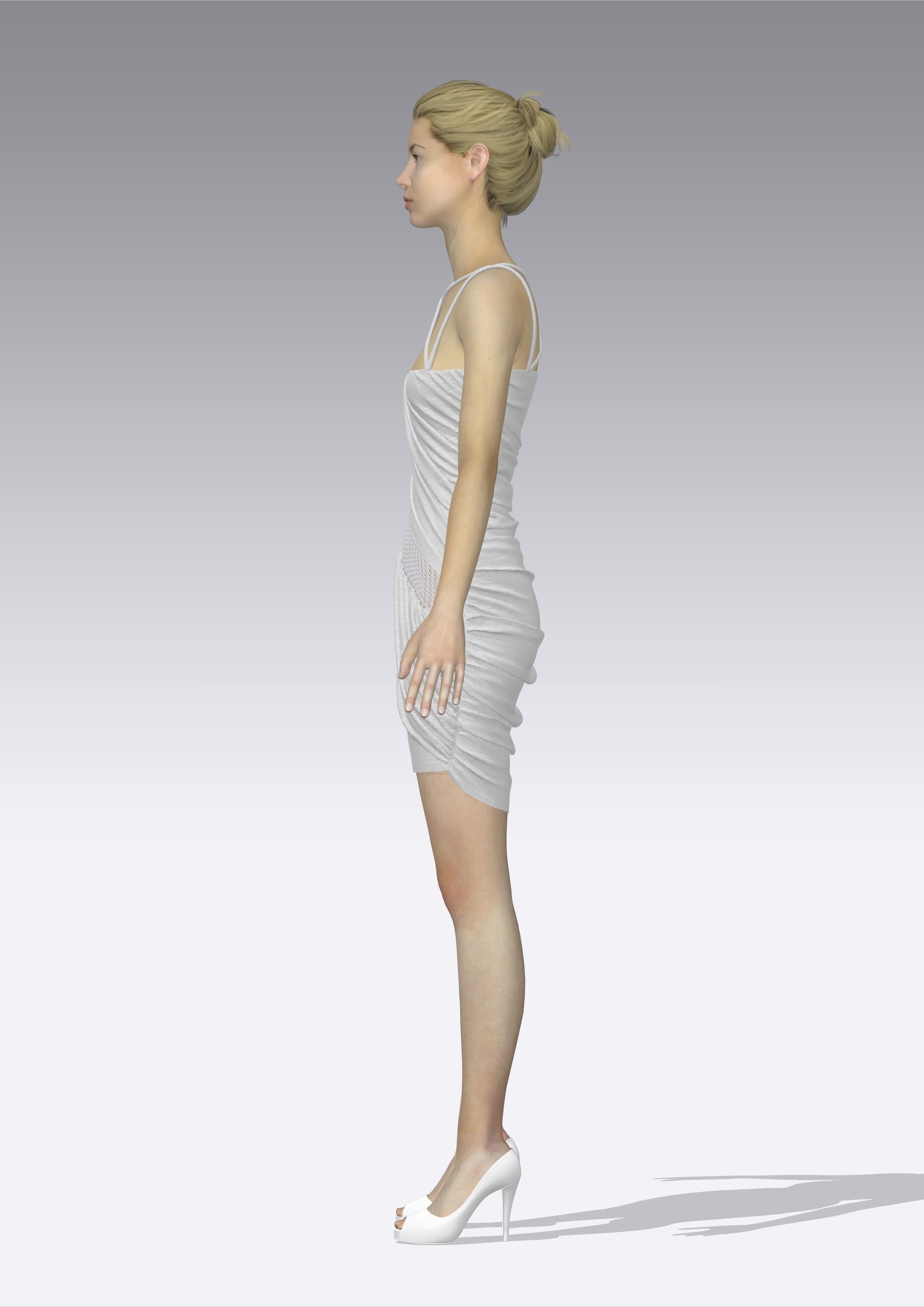 Crochet bodycon dress 3DClo Marvelous Design 3D model | CGTrader