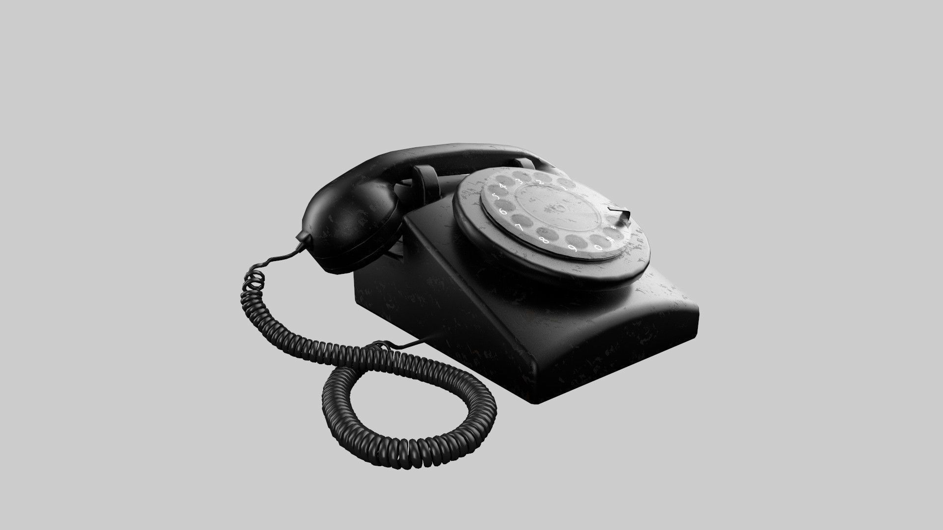 3D model retro cable landline VR / AR / low-poly | CGTrader