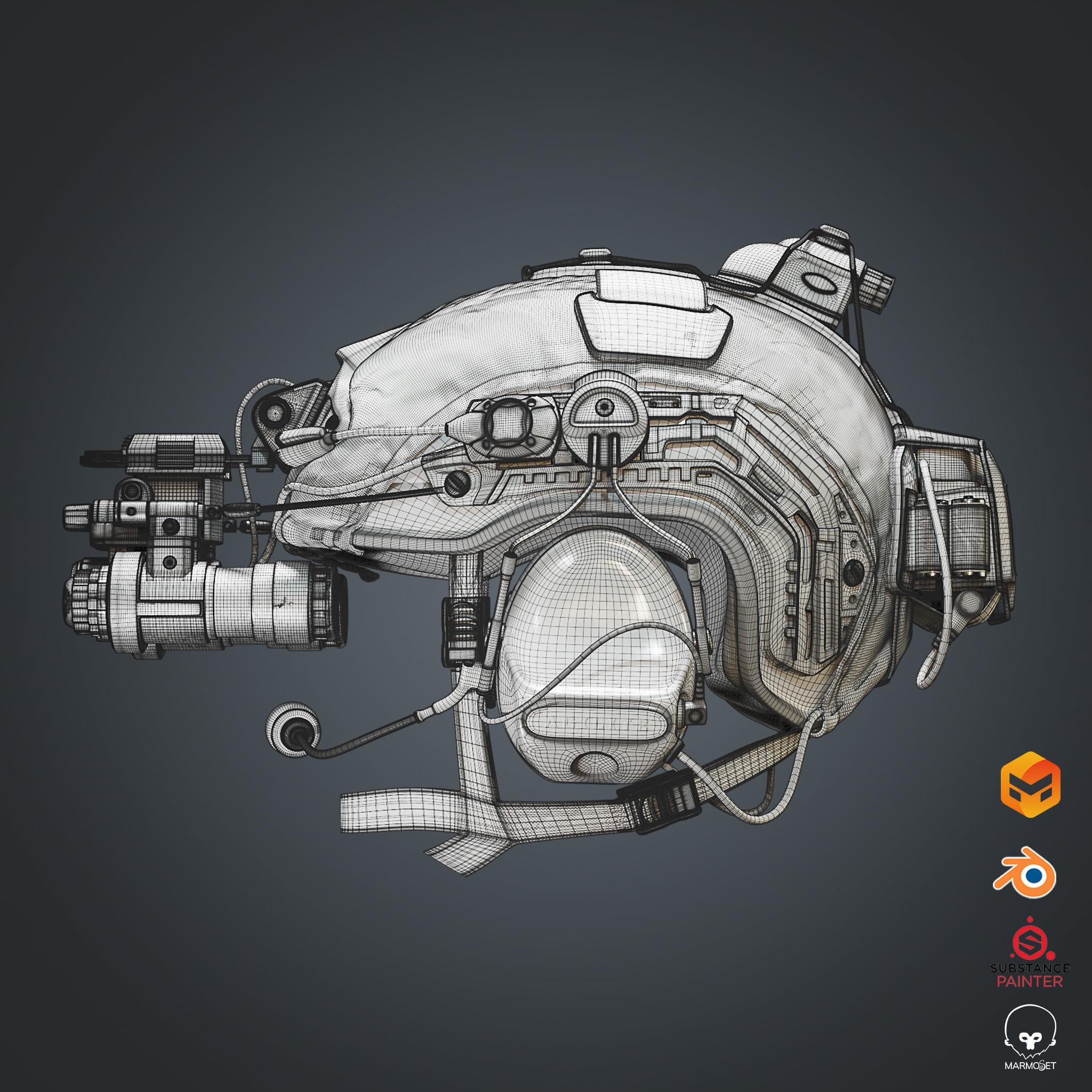 Military Ops-Core Helmet 3D model | CGTrader