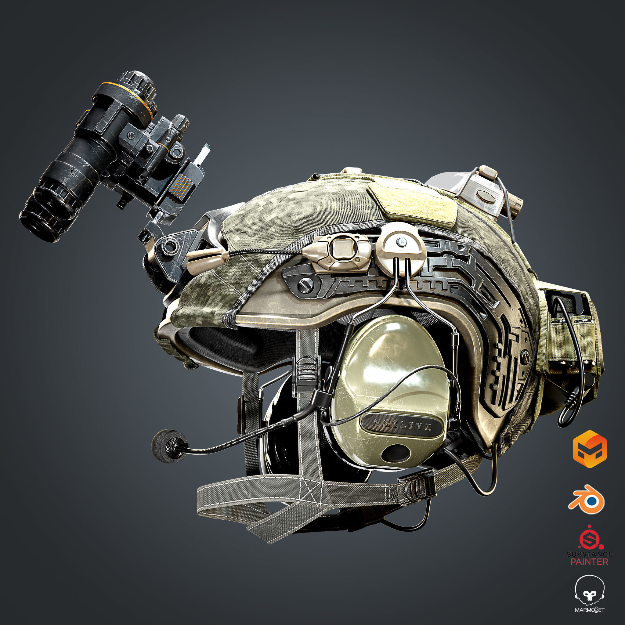 Military Ops-Core Helmet 3D model | CGTrader