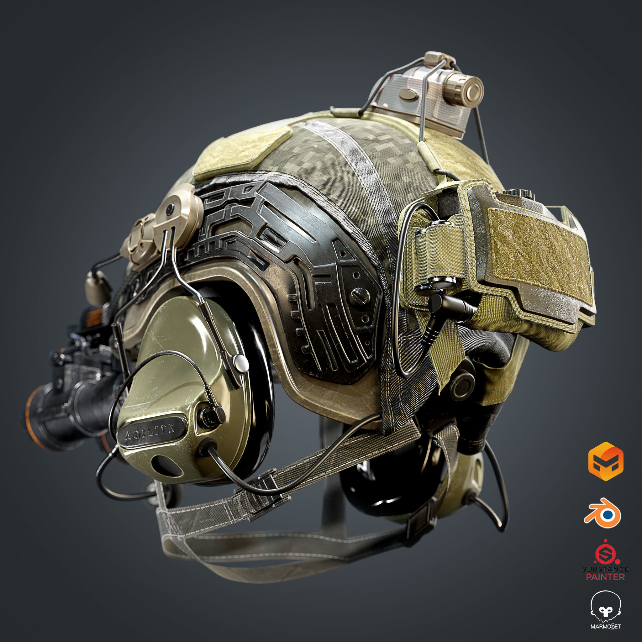 Military Ops-Core Helmet 3D model | CGTrader