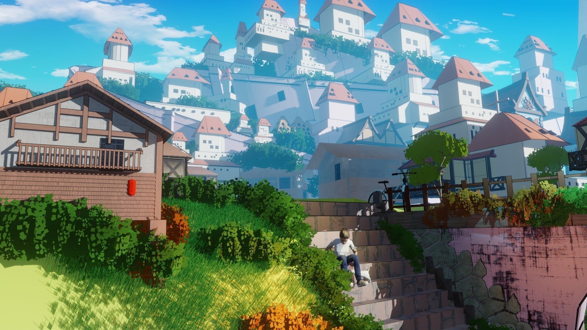 blender anime village town scene 3D model | CGTrader