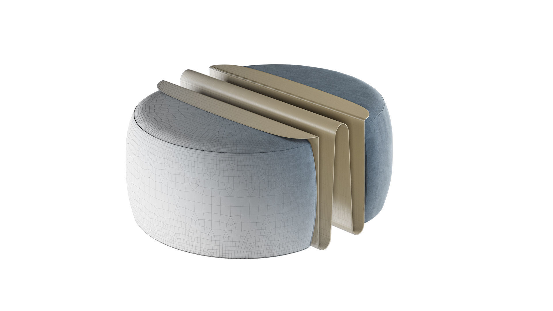 Natuzzi WAVE pouf 3D model | CGTrader