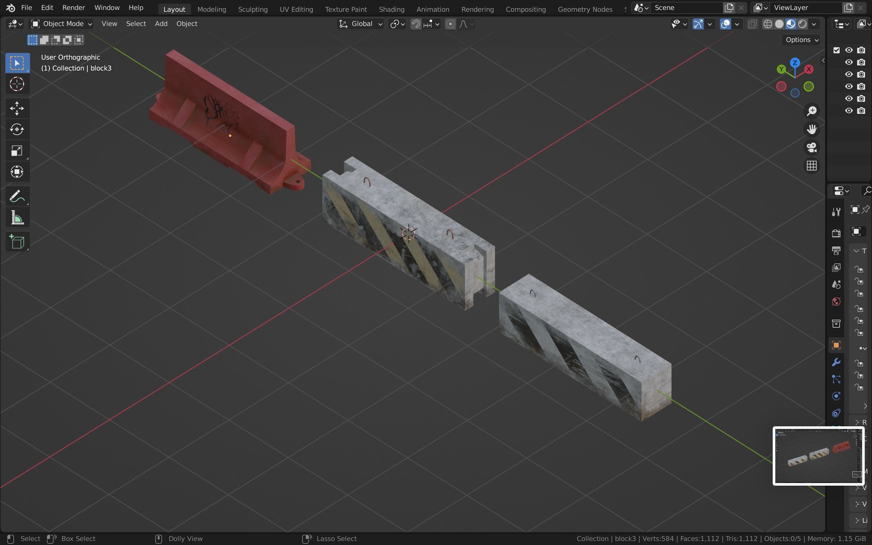 Roadblocks concrete barriers free VR / AR / low-poly 3D model | CGTrader