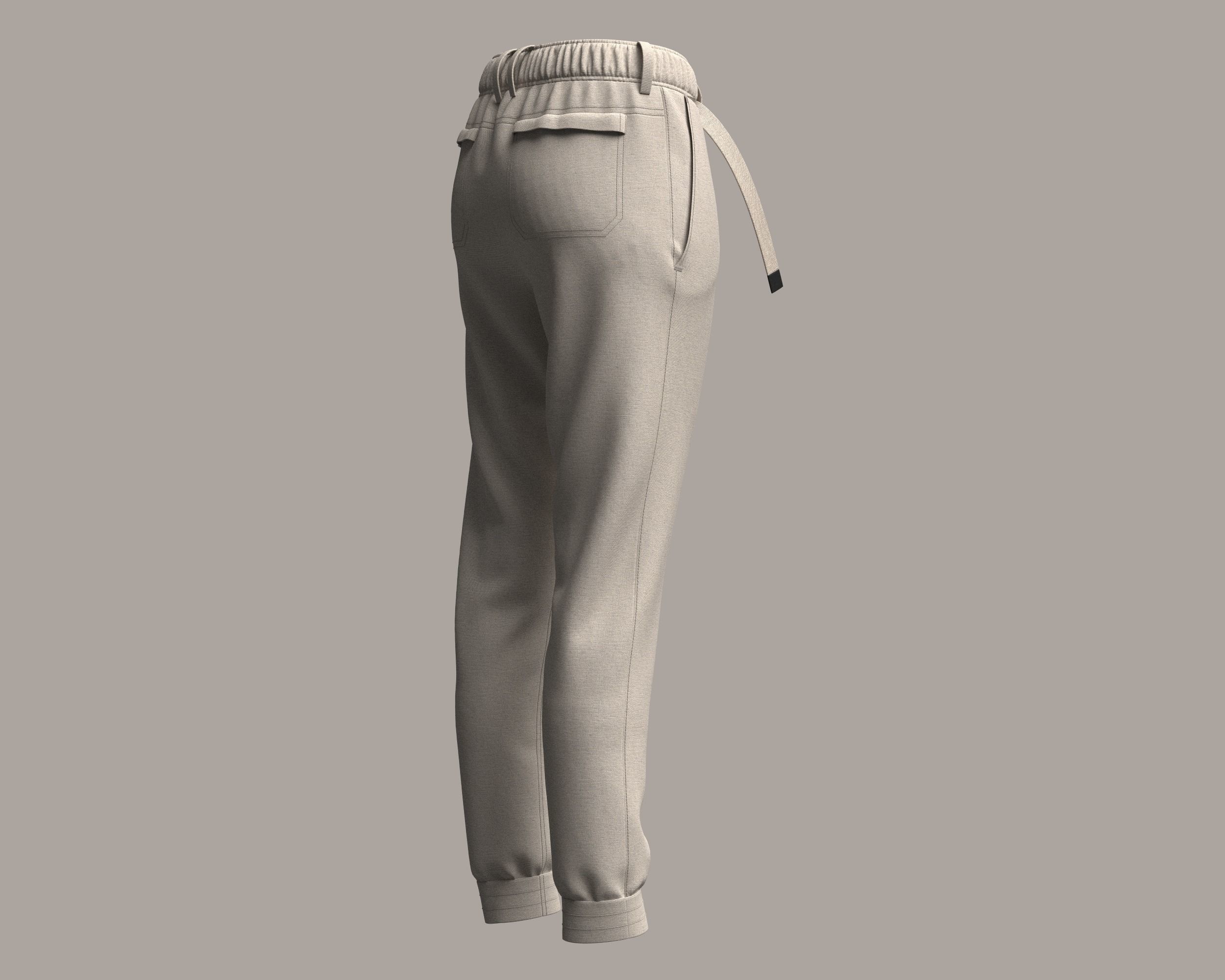 Ladies Woven Jogger 3D model | CGTrader