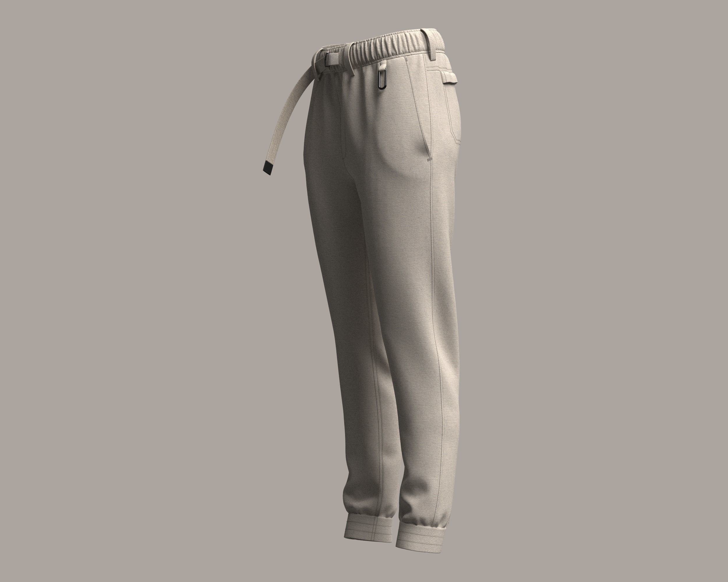 Ladies Woven Jogger 3D model | CGTrader