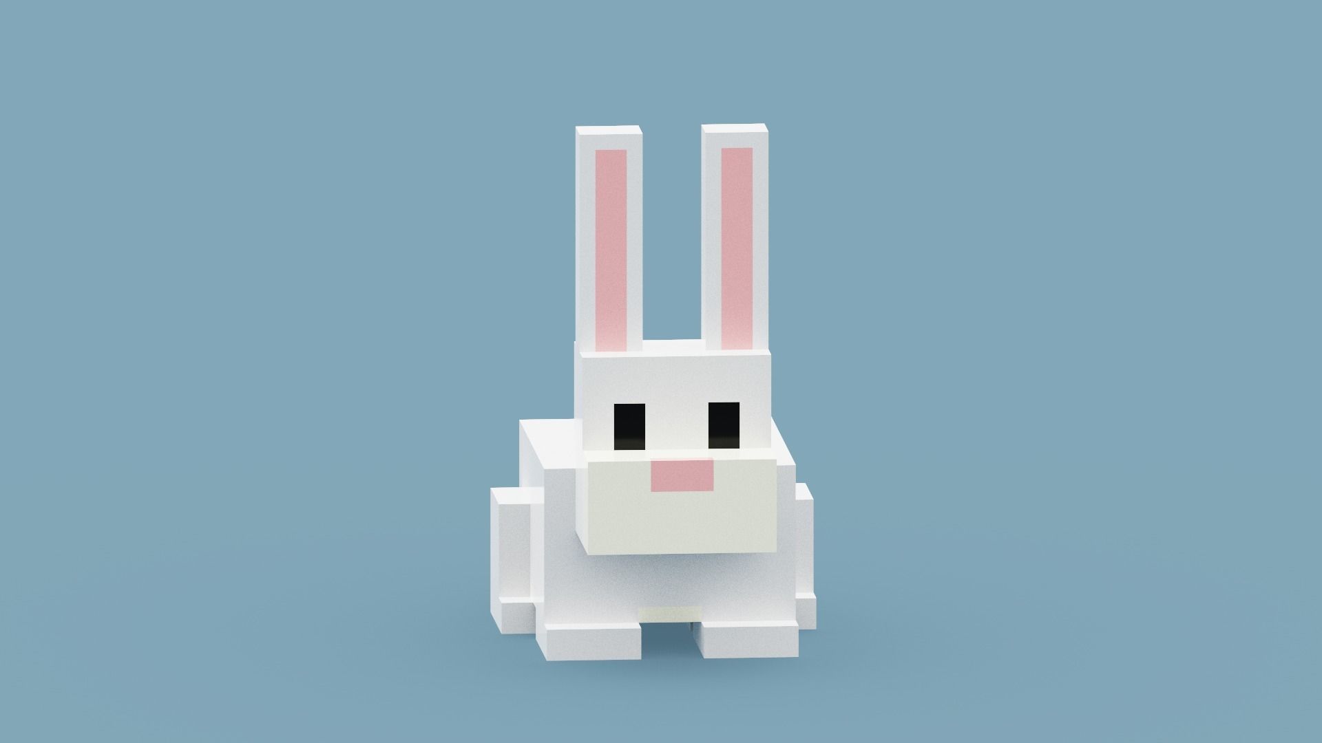3D model Voxel White Rabbit VR / AR / low-poly | CGTrader