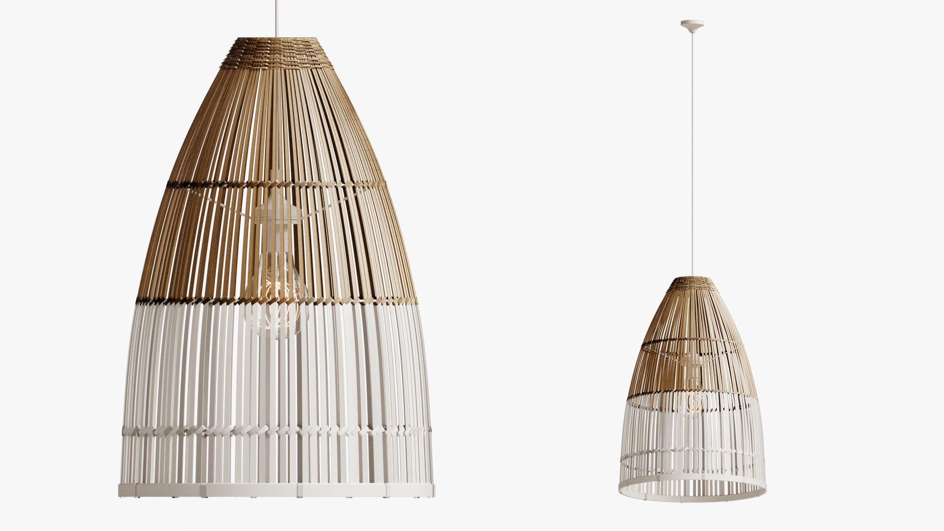 Interior Decoration Bamboo Lamp Shade 3D model | CGTrader