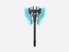 3D model SciFi War Axe B01 Black Blue - Sci Fi Weapon Design VR / AR / low-poly | CGTrader