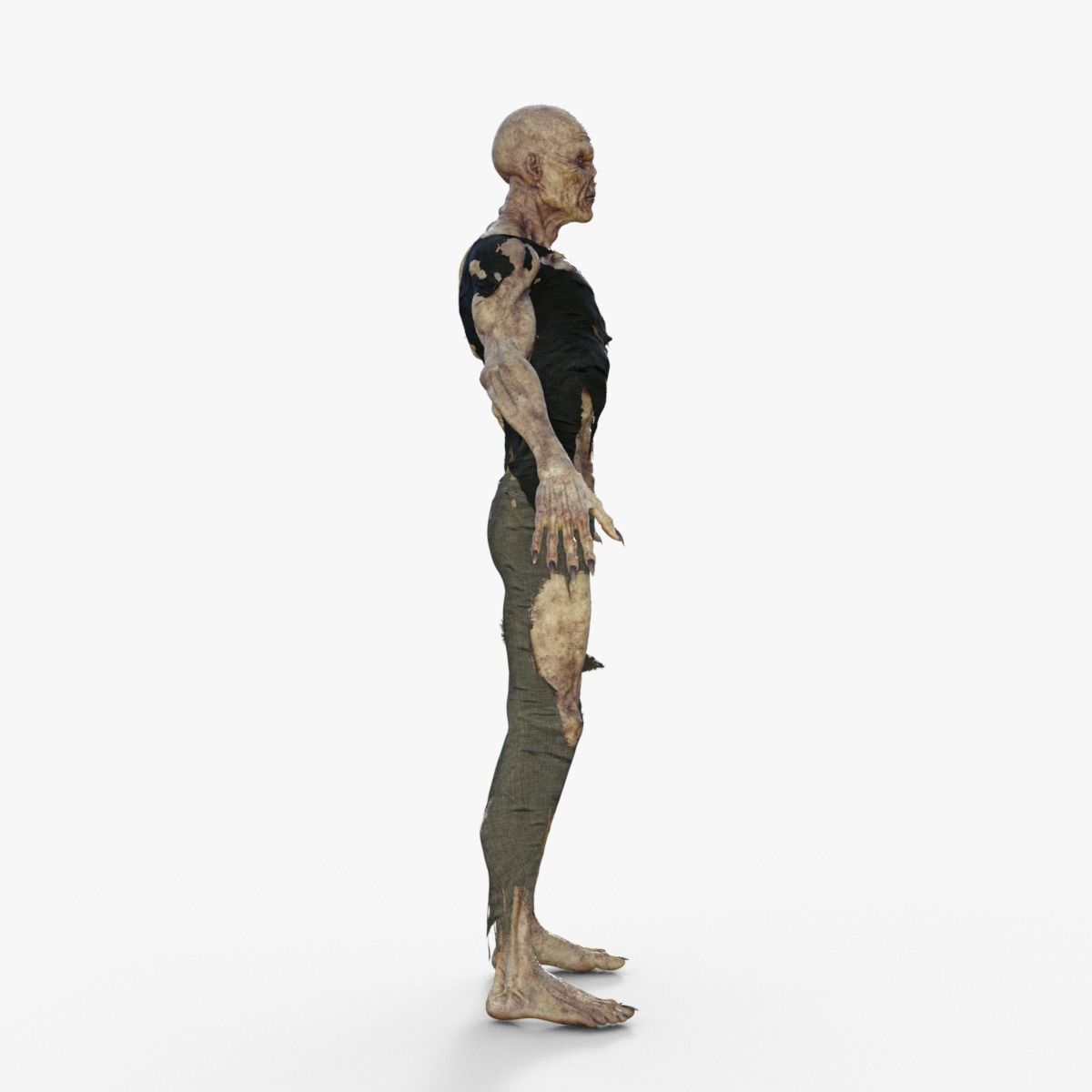 Scary Zombie Rigged 3D model rigged | CGTrader
